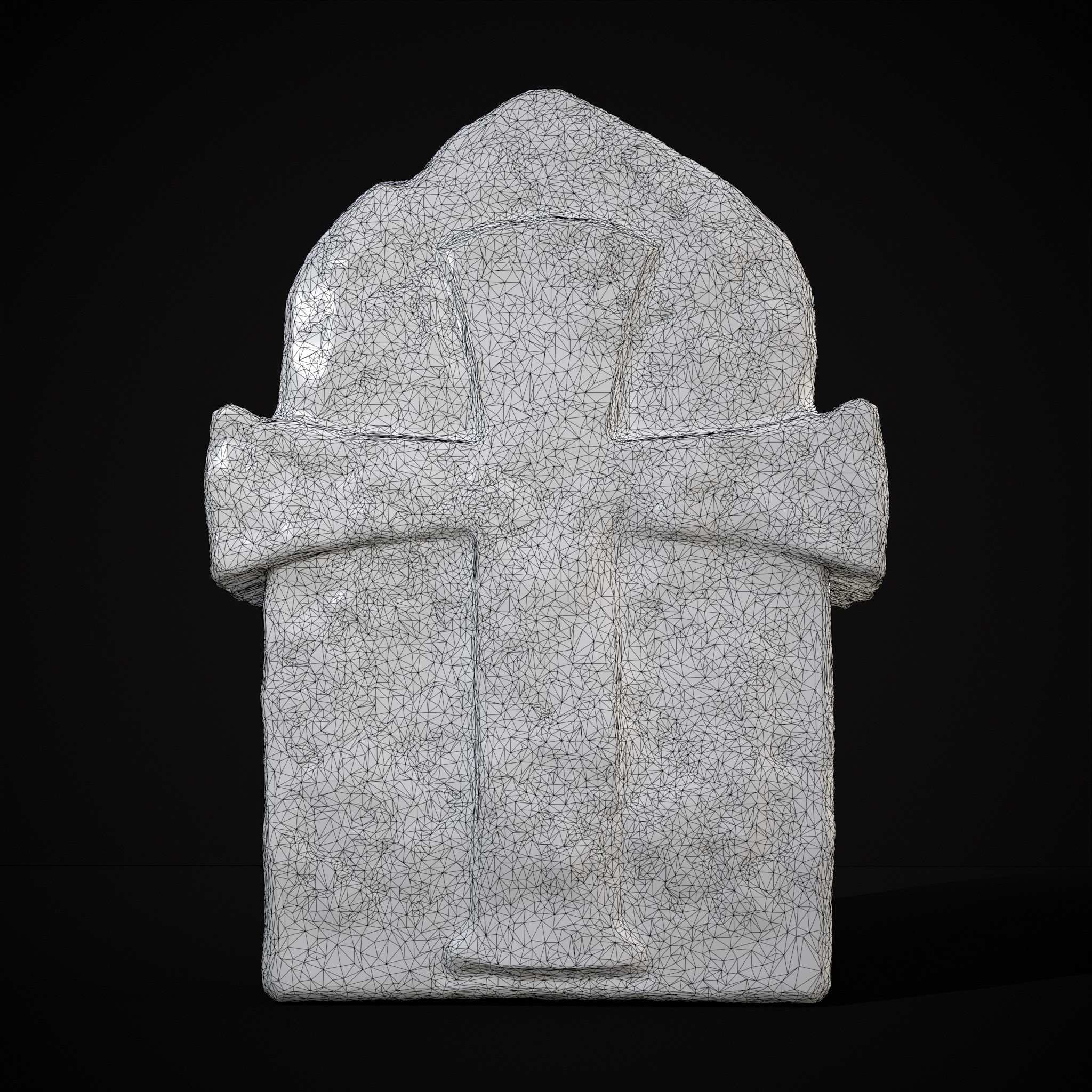 Knotted Engraved Cross Standard Gravestone - 3D Model by Get Dead ...