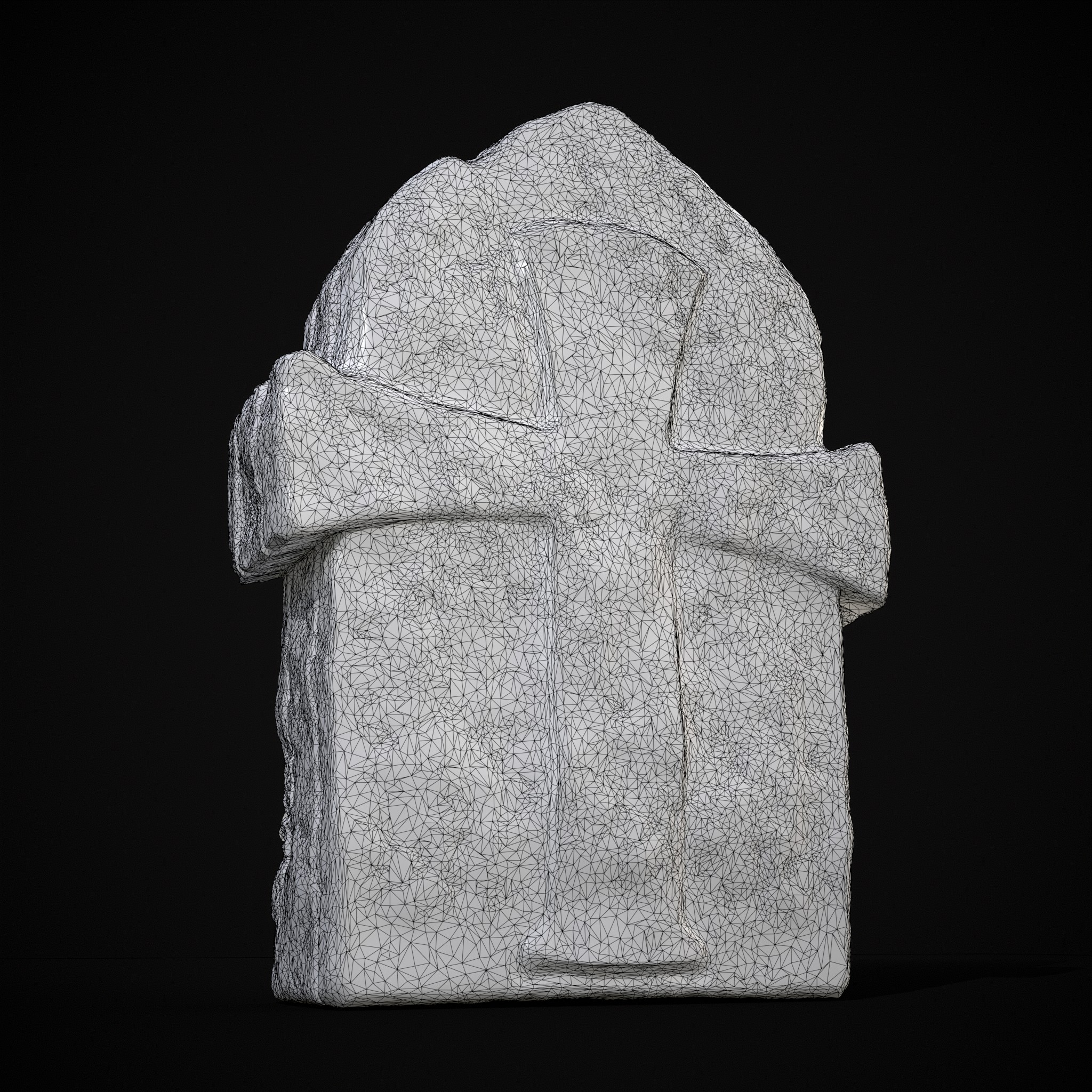 Knotted Engraved Cross Standard Gravestone - 3D Model by Get Dead ...