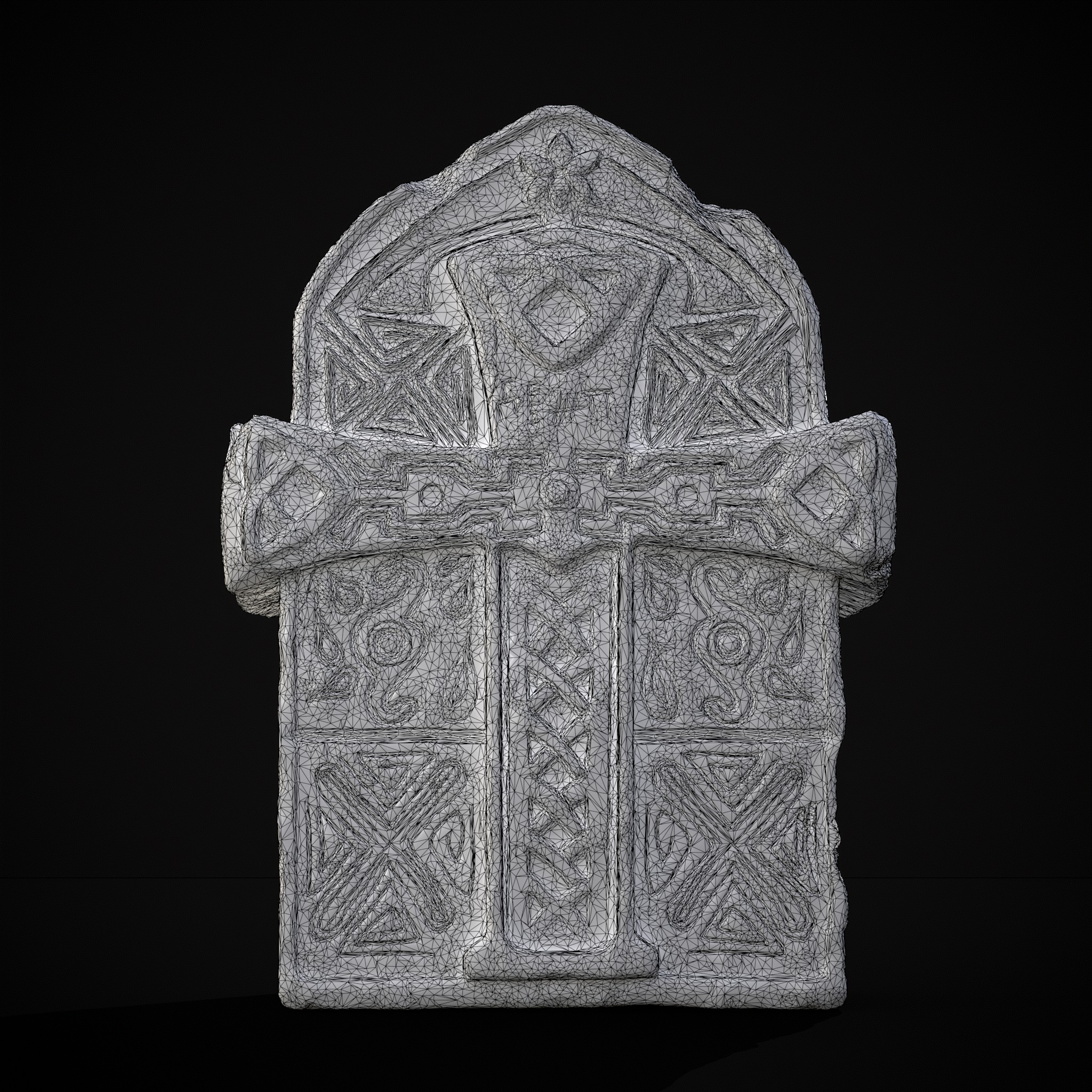 Knotted Engraved Cross Standard Gravestone - 3D Model by Get Dead ...