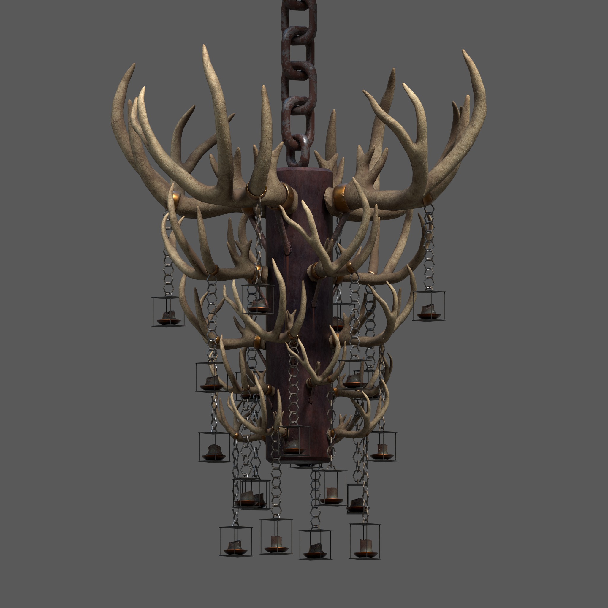Large Antler Chandelier - Free 3D Model by Get Dead Entertainment