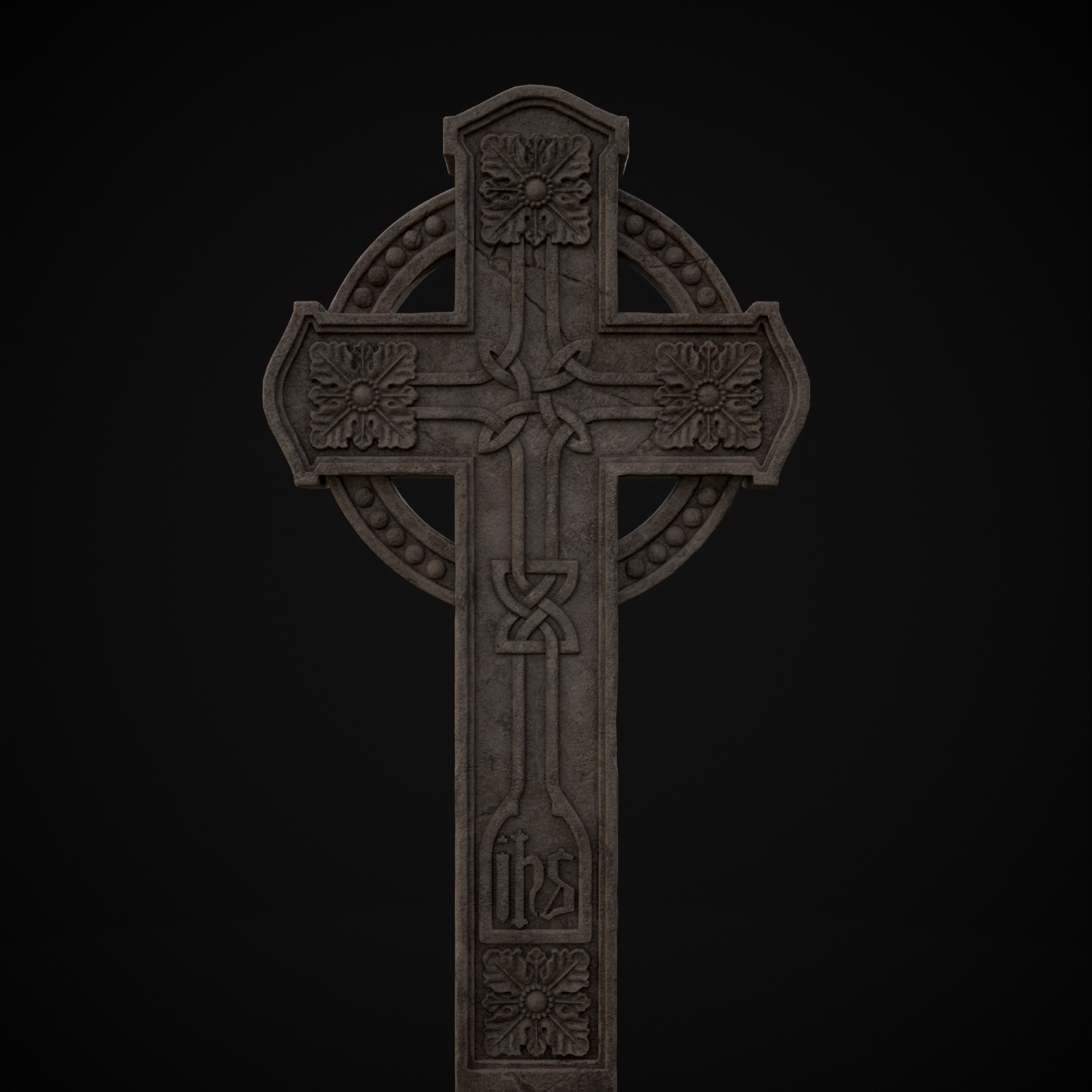 Large Celtic Style Cross Gravestone - 3D Model by Get Dead Entertainment