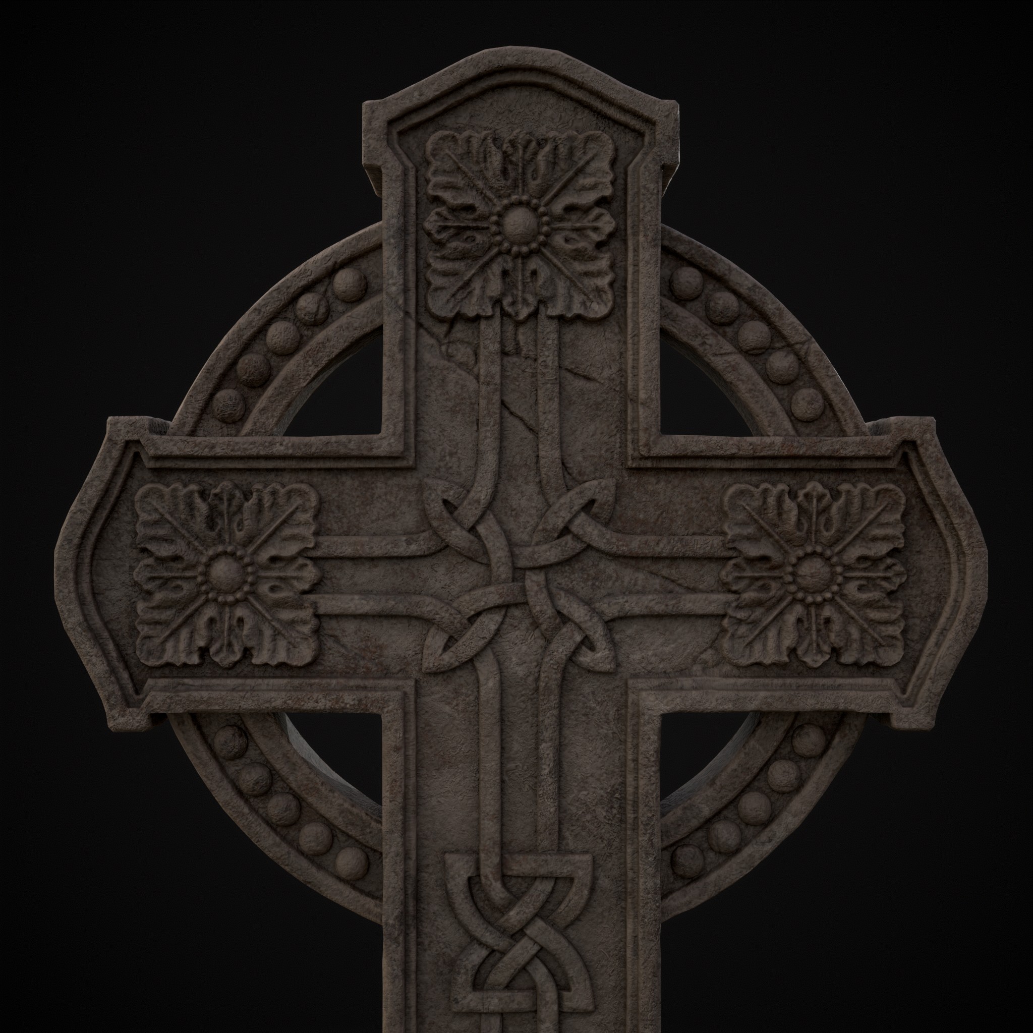 Large Celtic Style Cross Gravestone - 3D Model by Get Dead Entertainment