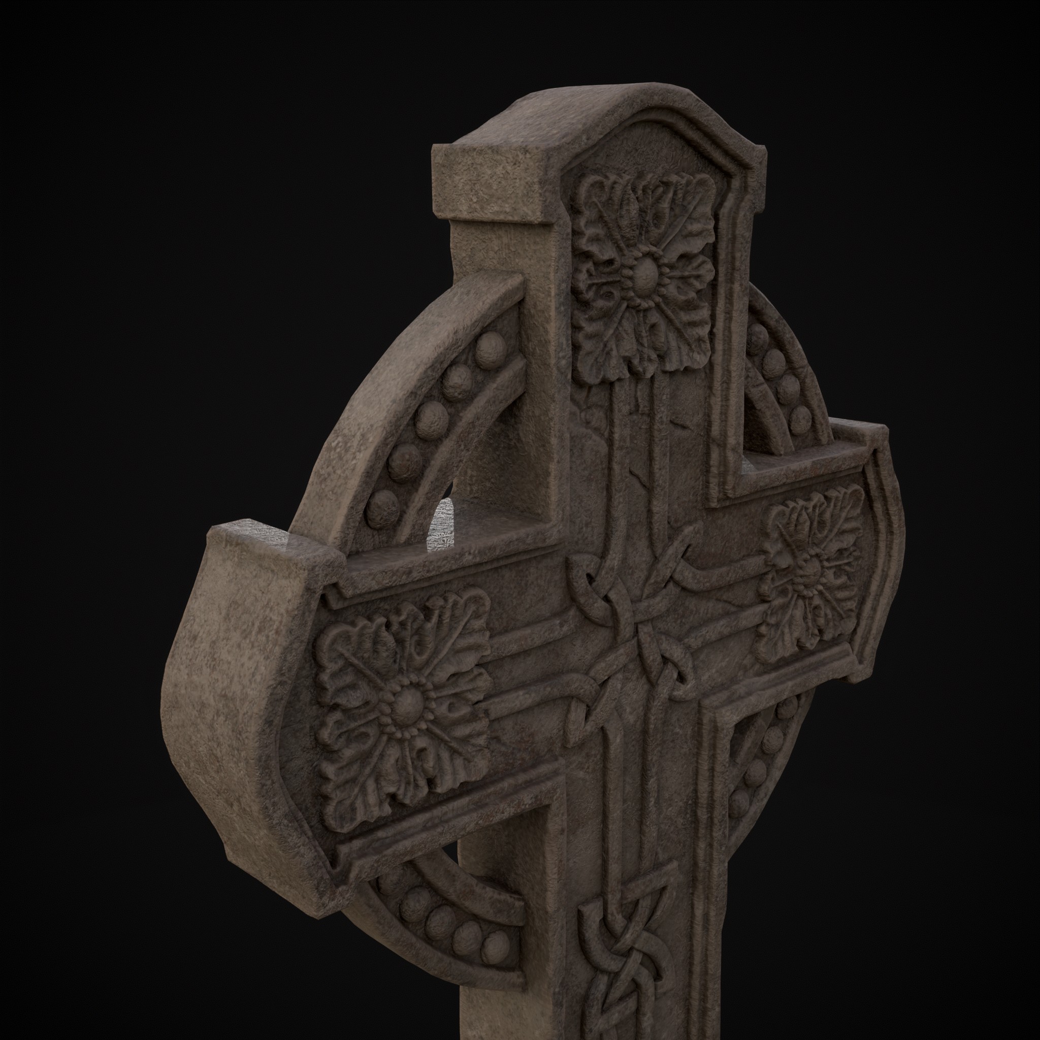 Large Celtic Style Cross Gravestone - 3D Model by Get Dead Entertainment