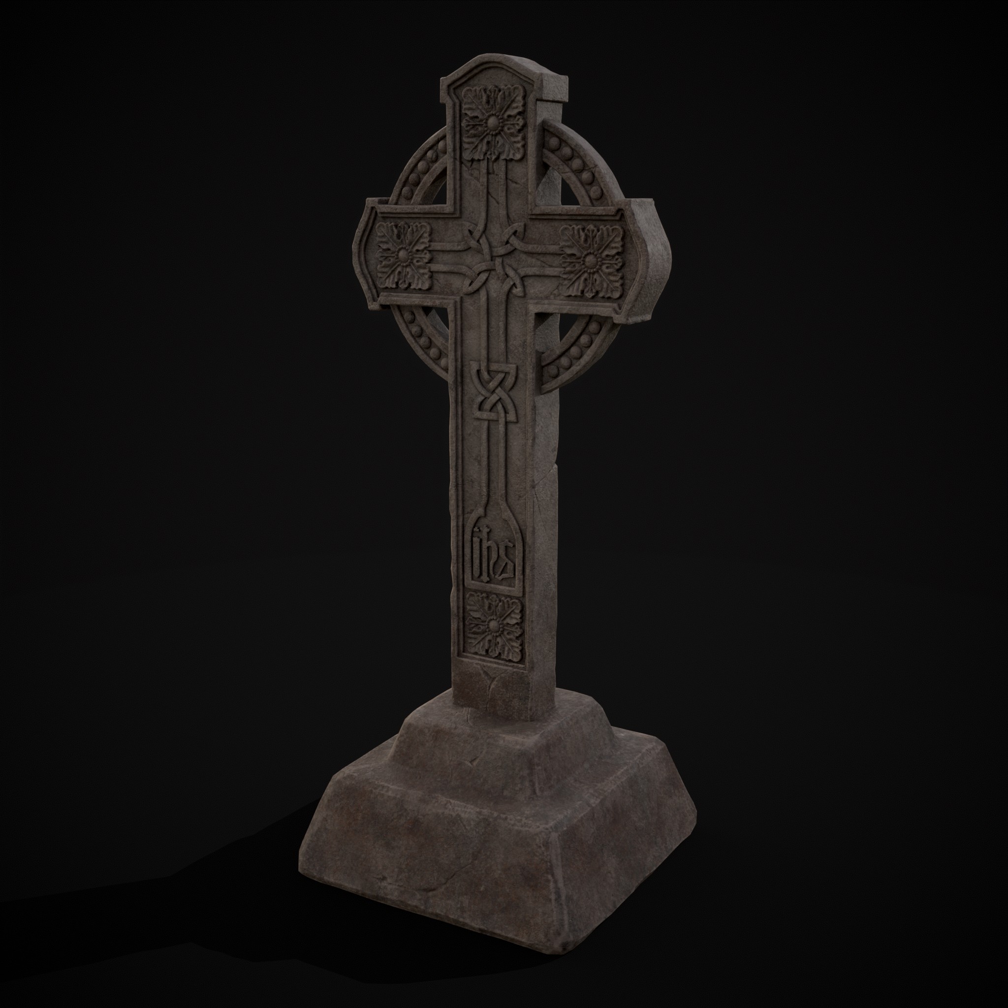 Large Celtic Style Cross Gravestone - 3D Model by Get Dead Entertainment