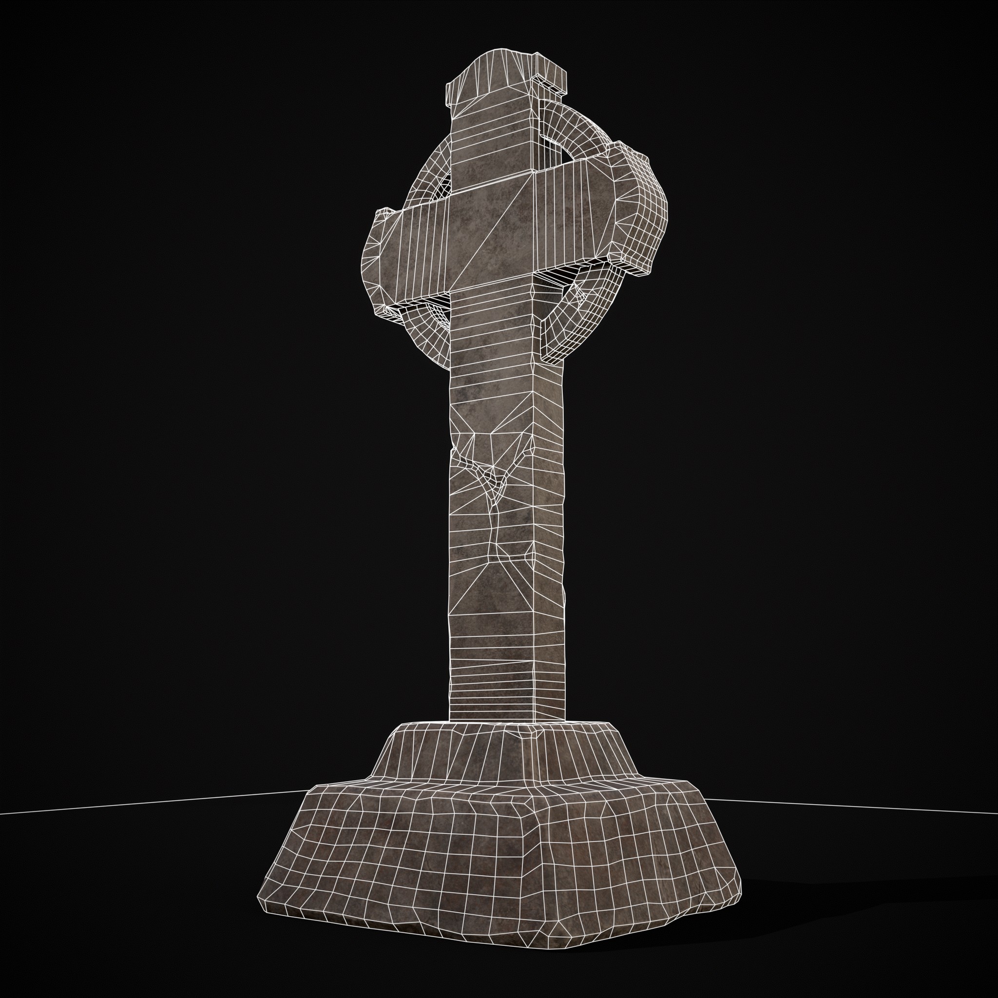 Large Celtic Style Cross Gravestone - 3D Model by Get Dead Entertainment