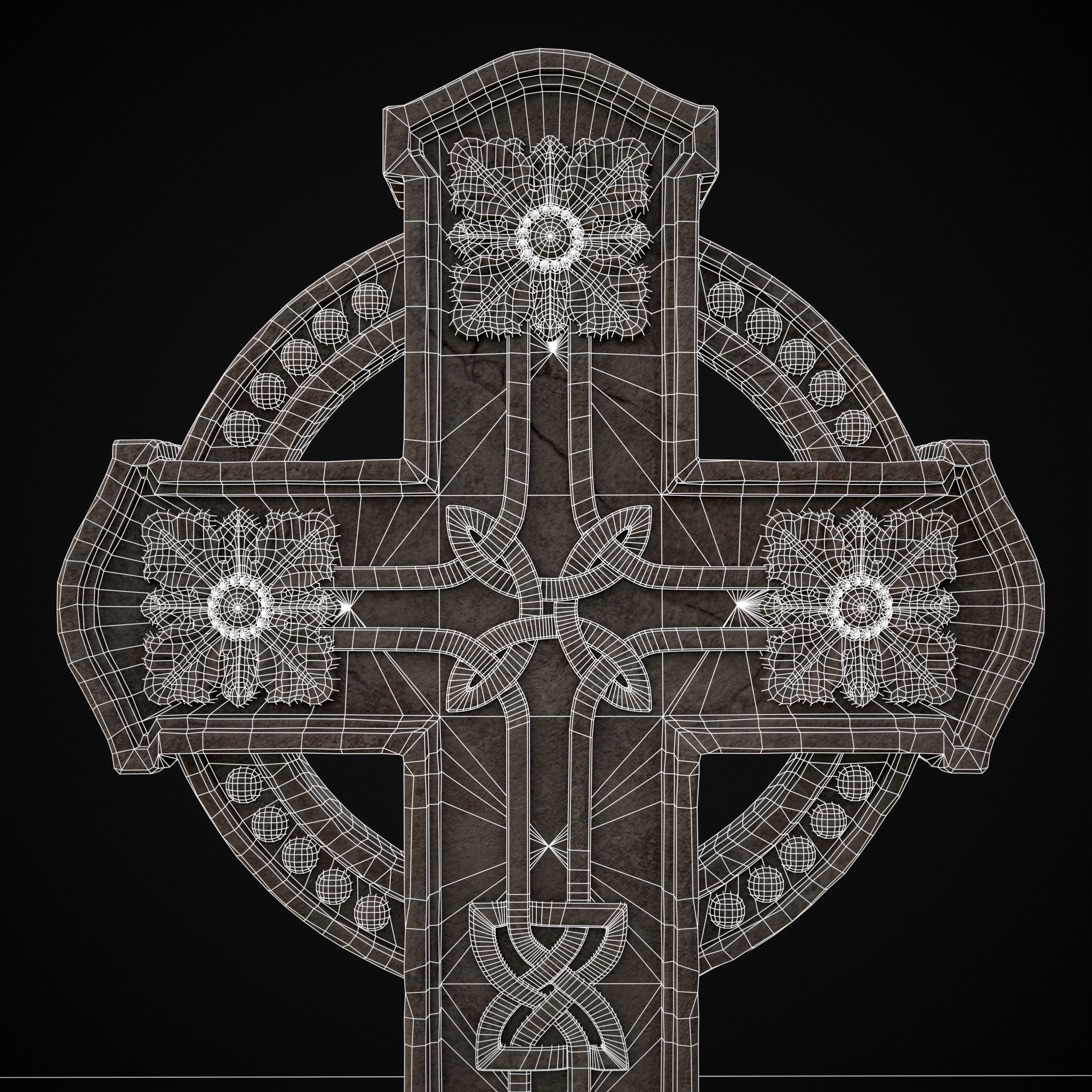 Large Celtic Style Cross Gravestone - 3D Model by Get Dead Entertainment