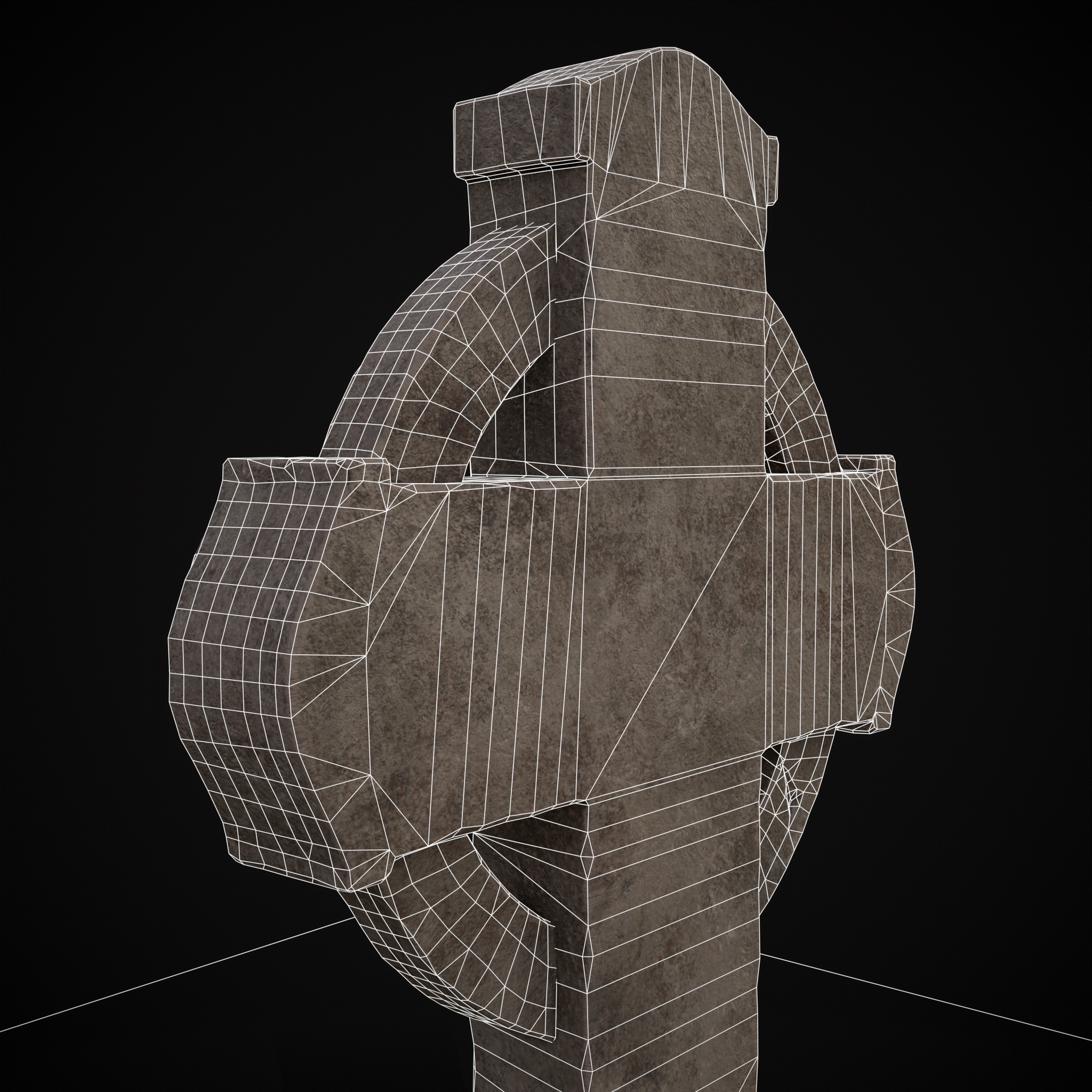 Large Celtic Style Cross Gravestone - 3D Model by Get Dead Entertainment
