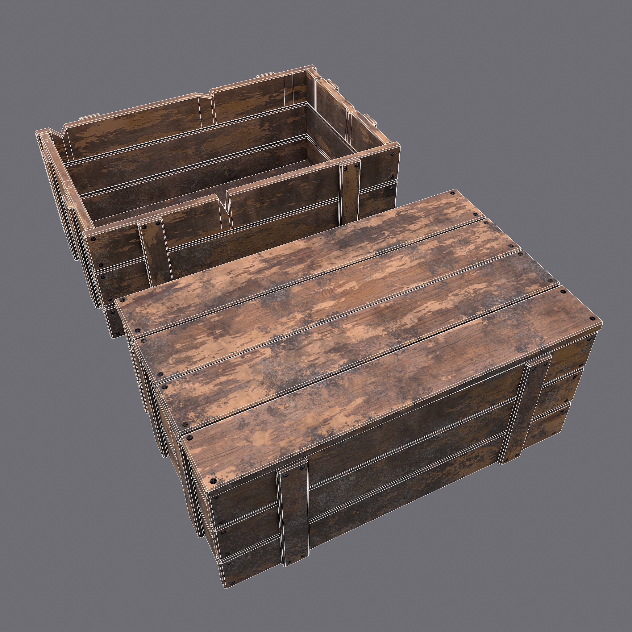 Large Crates - 3D Model by Get Dead Entertainment