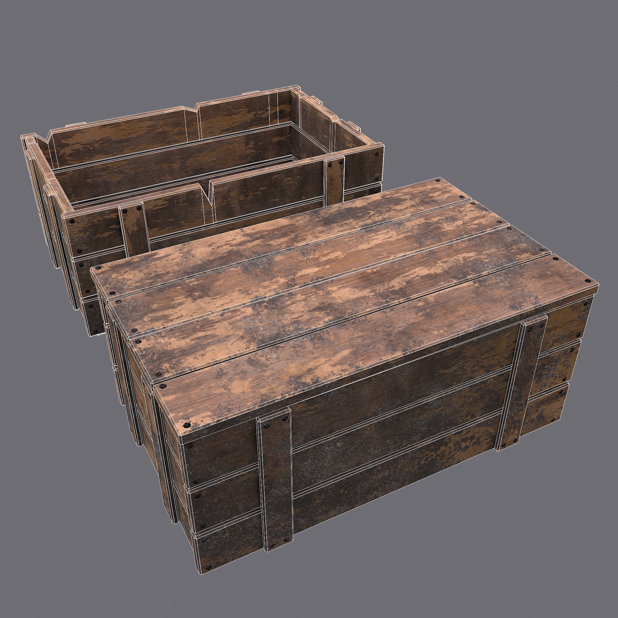 Large Crates - 3D Model by Get Dead Entertainment