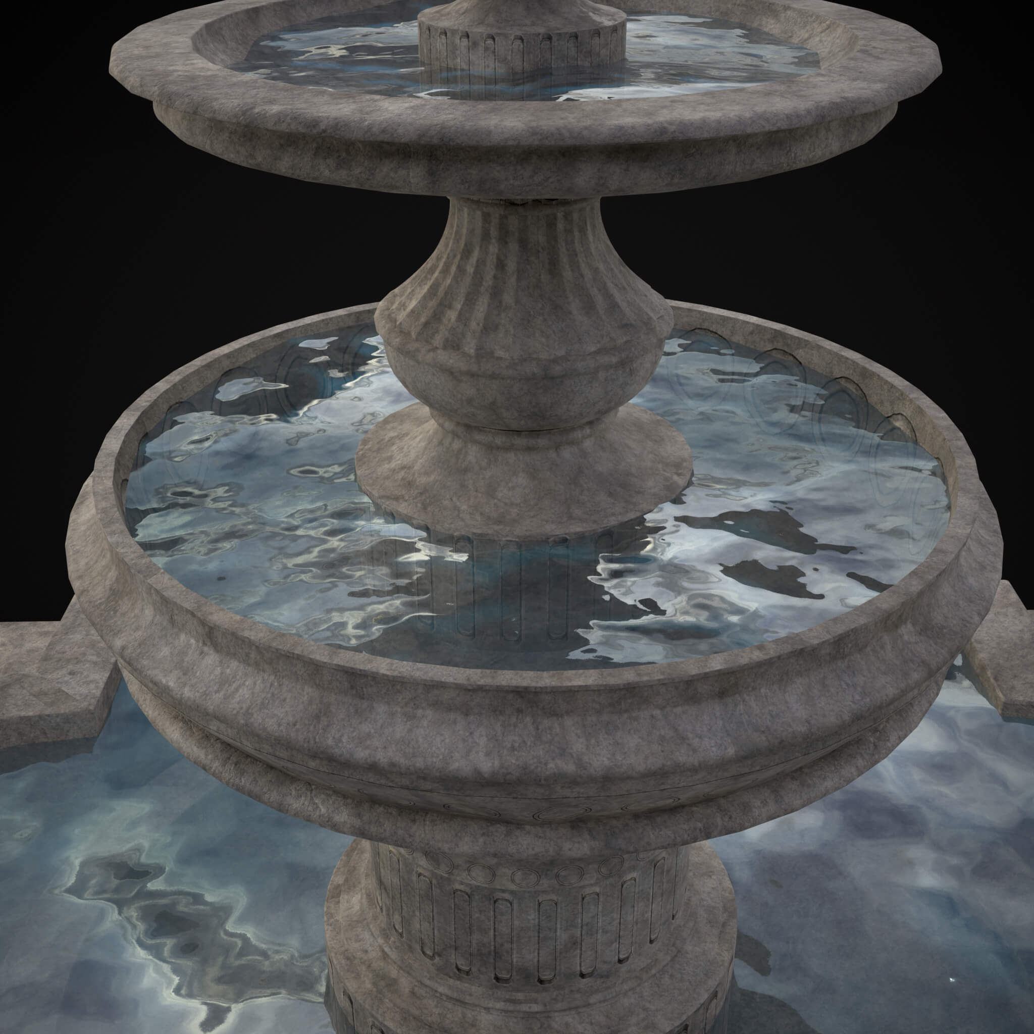 Large Stone Water Fountain - 3D Model by Get Dead Entertainment