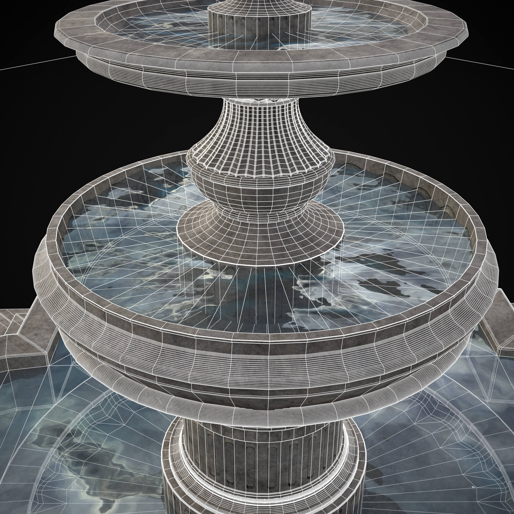 Large Stone Water Fountain - 3D Model by Get Dead Entertainment