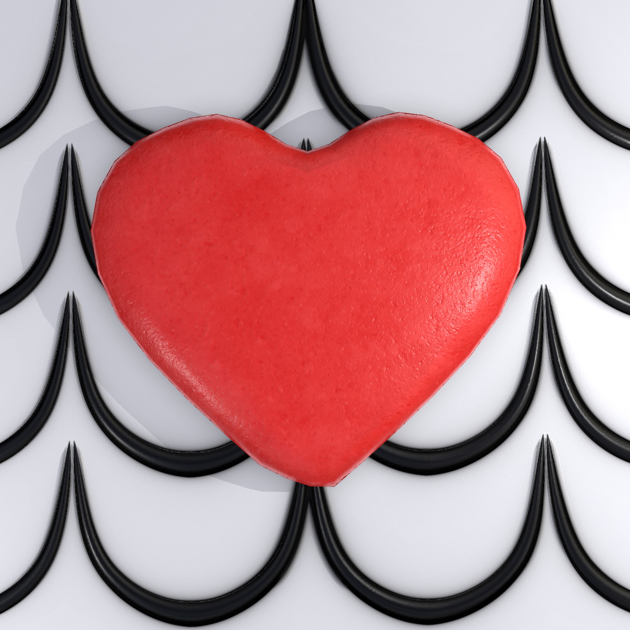 Layered Valentines Square Heart Cookie - 3D Model by Get Dead Entertainment