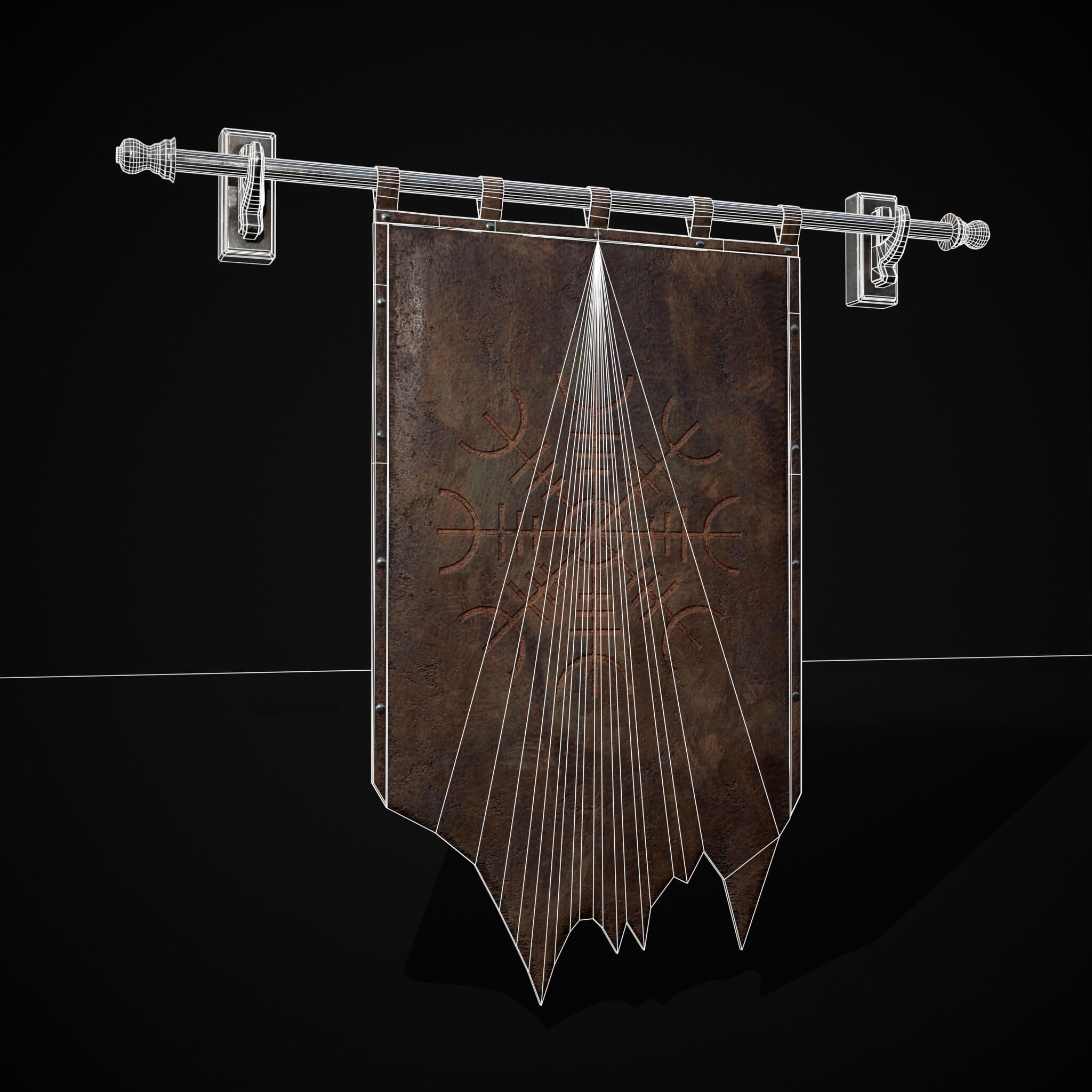 Leather Torn Banner - 3D Model by Get Dead Entertainment