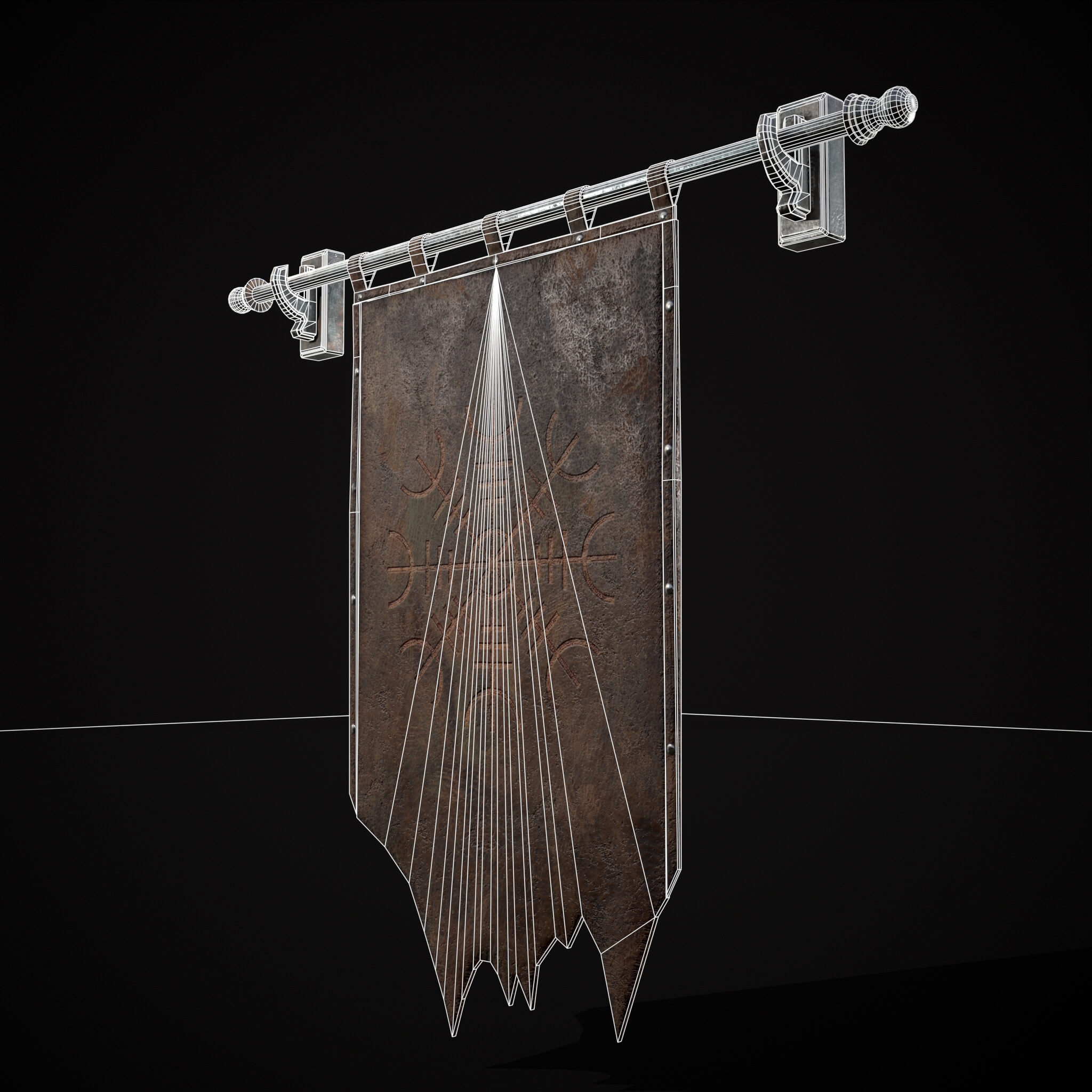 Leather Torn Banner - 3D Model by Get Dead Entertainment