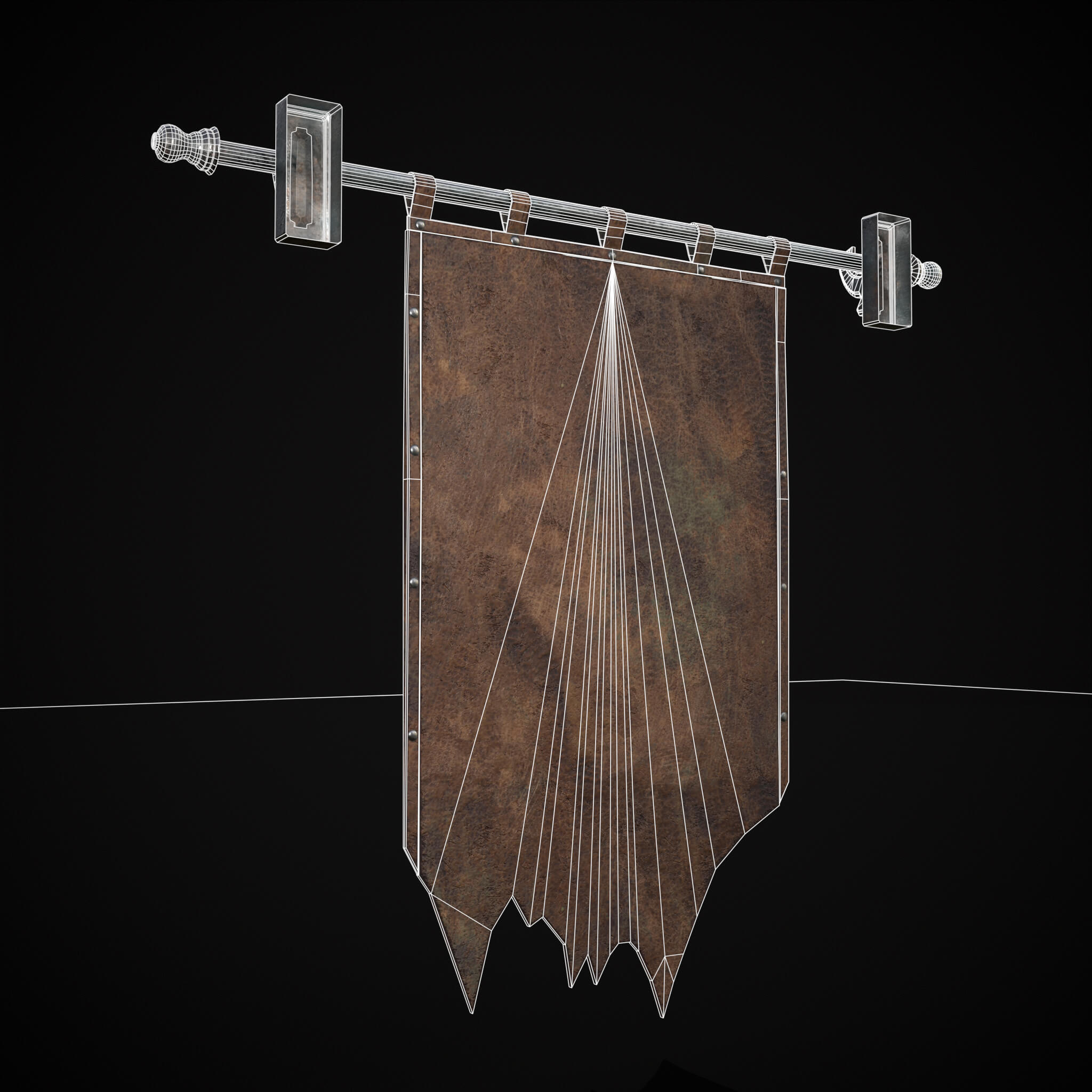 Leather Torn Banner - 3D Model by Get Dead Entertainment