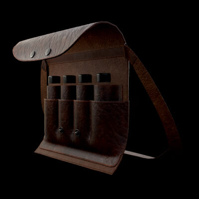 Leather Vial Container - 3D Model by Get Dead Entertainment