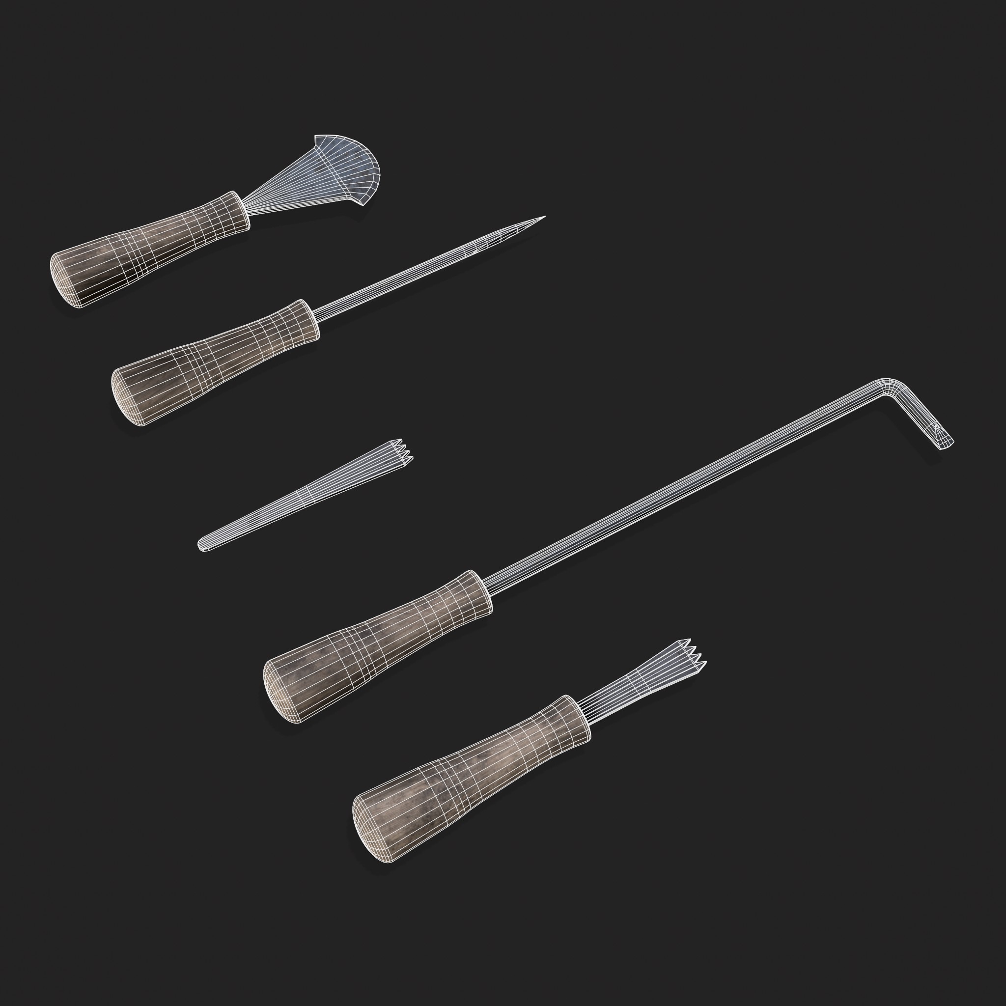 Leather Working Hand Tools - 3D Model by Get Dead Entertainment