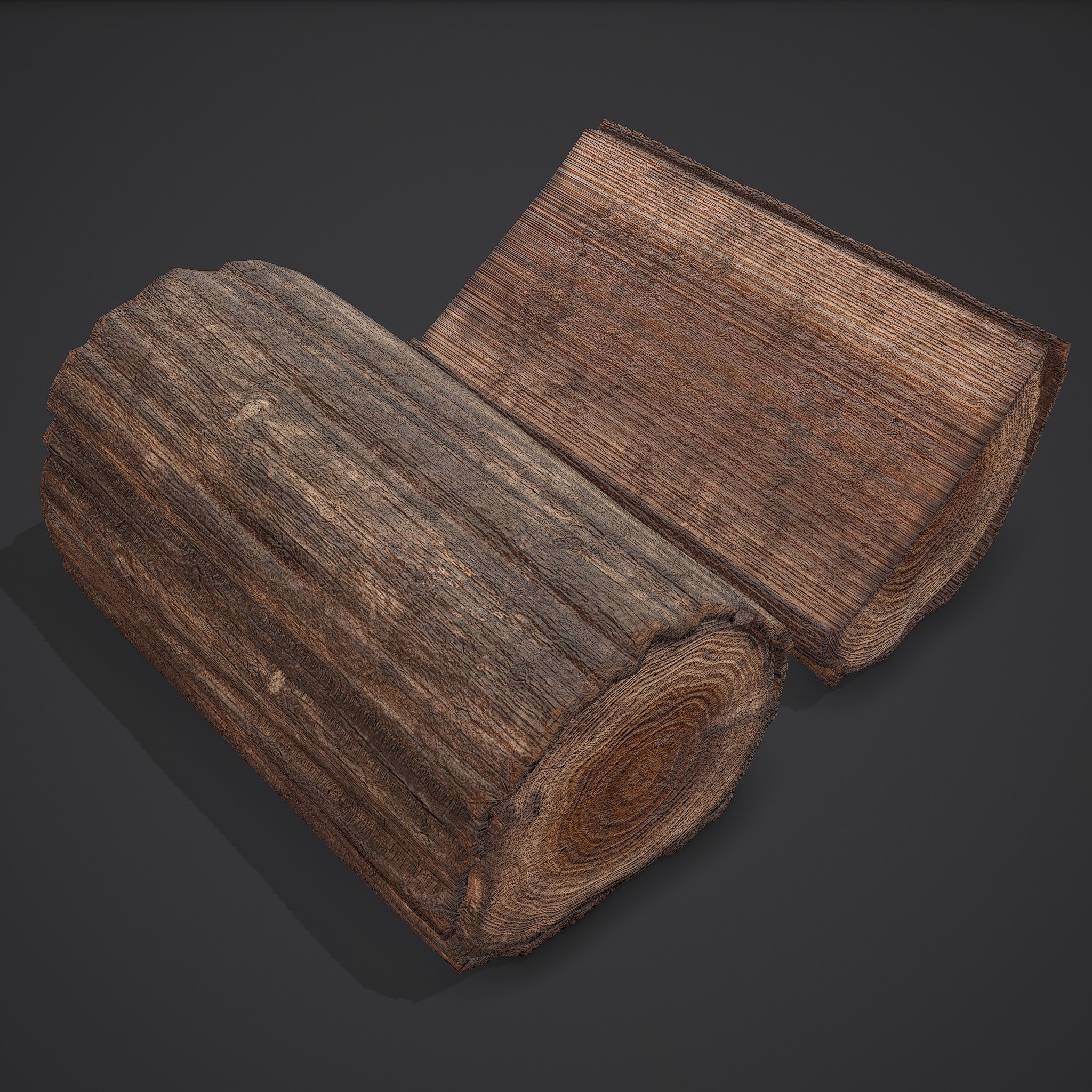 Log Cut Log Round - 3D Model by Get Dead Entertainment