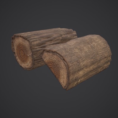 Log Cut Log Round - 3D Model by Get Dead Entertainment