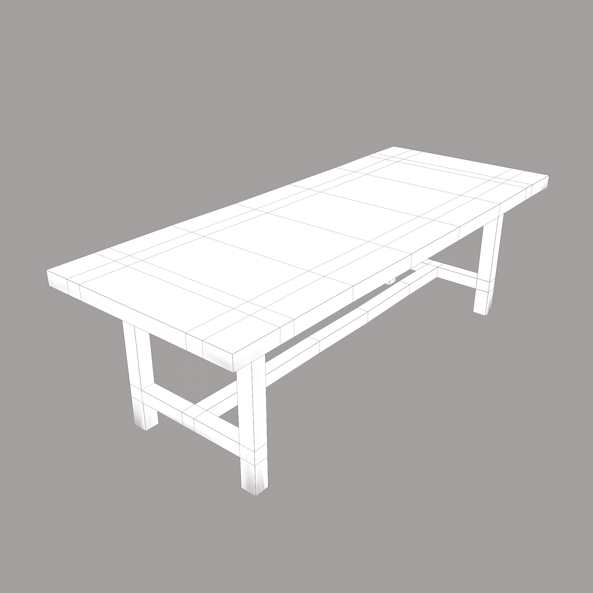 Long Table 1 - 3D Model by Get Dead Entertainment
