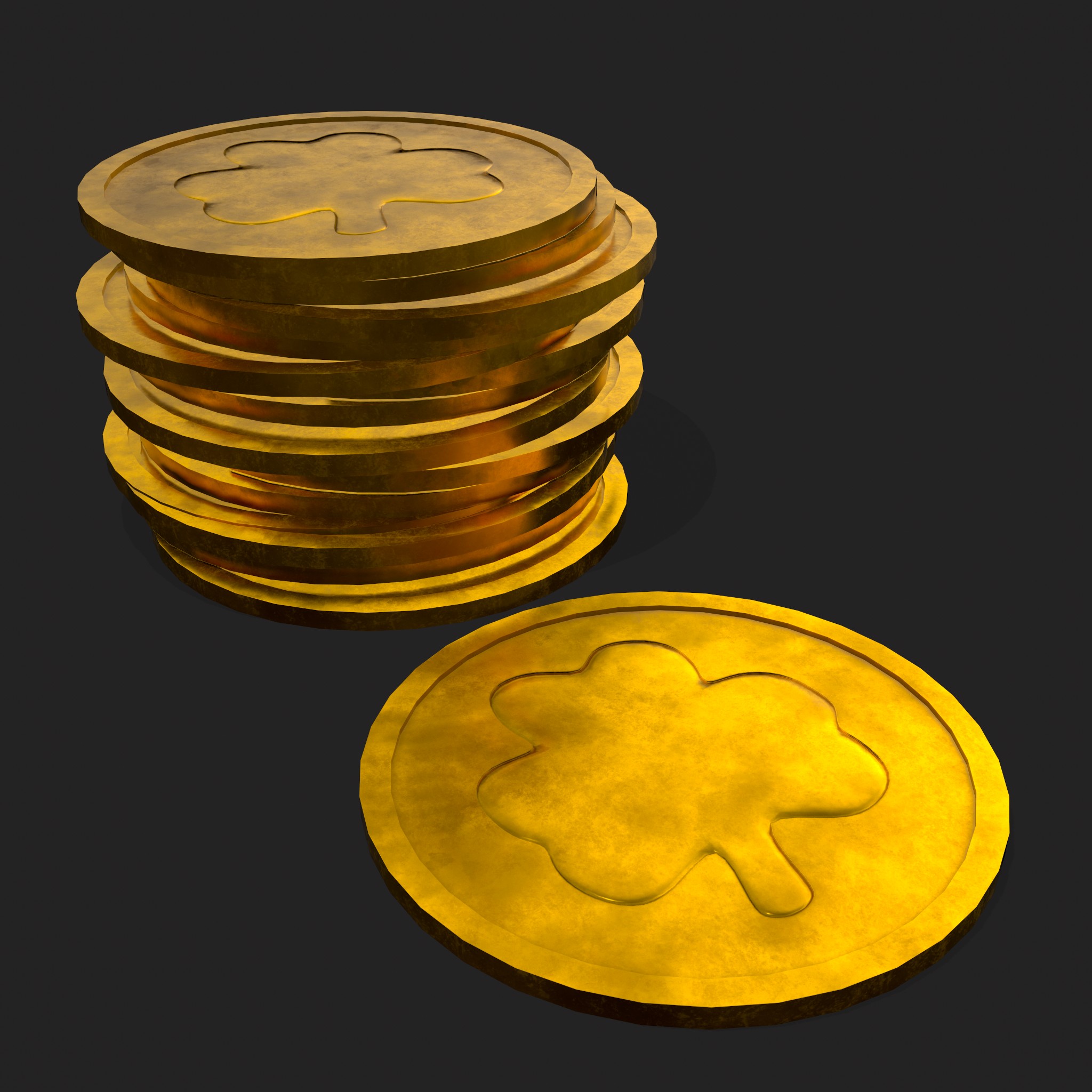 Lucky Gold Coin - 3D Model by Get Dead Entertainment