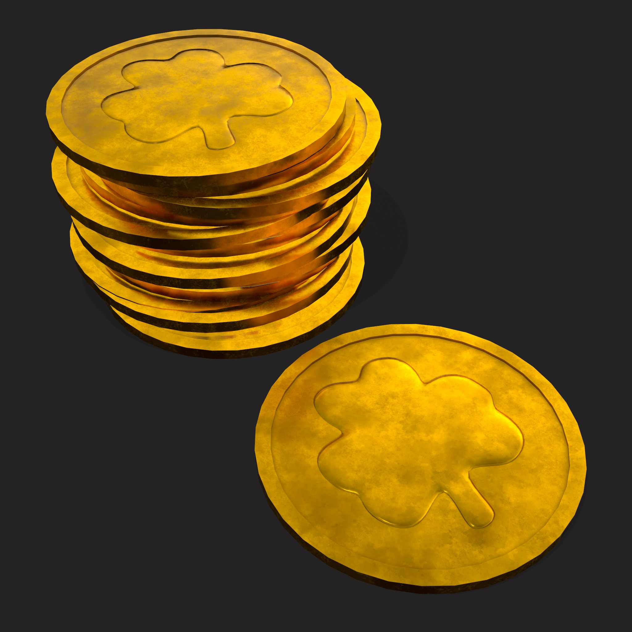 Lucky Gold Coin - 3D Model by Get Dead Entertainment