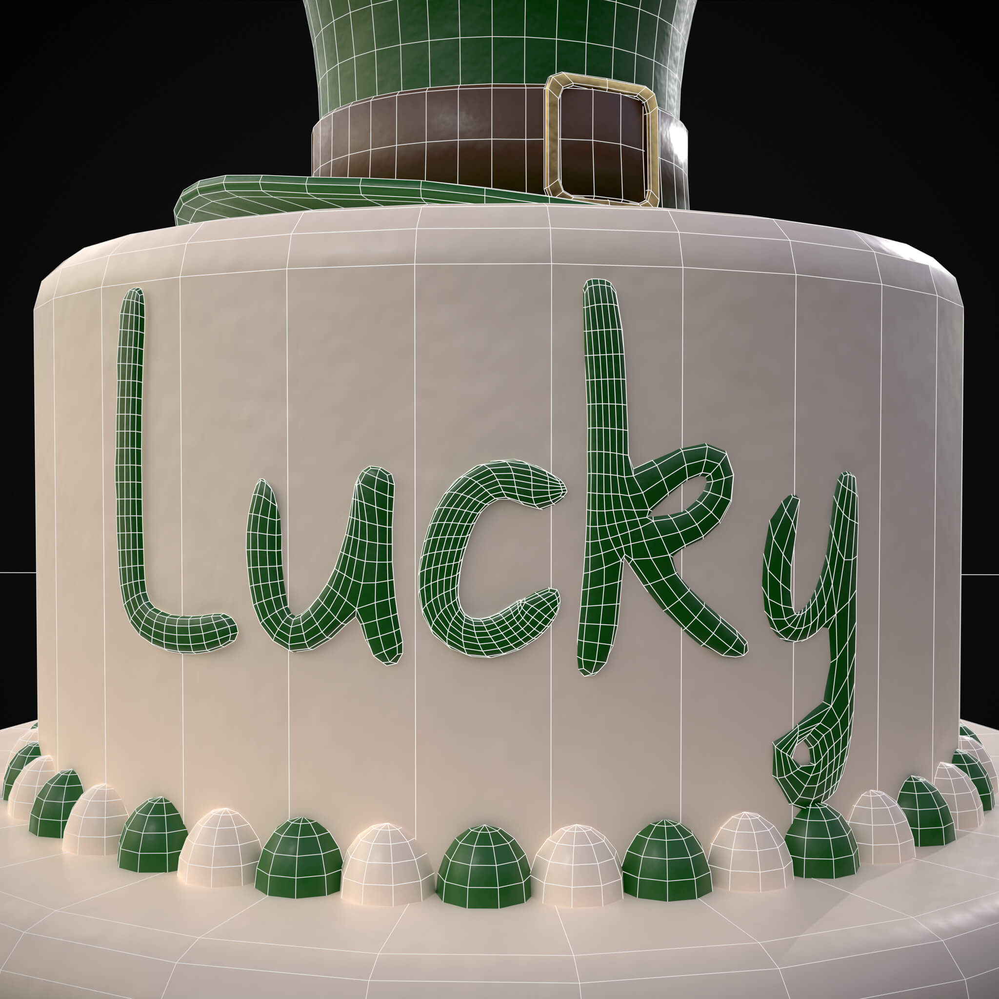 Lucky Tiered Clover Cake - Free 3D Model by Get Dead Entertainment