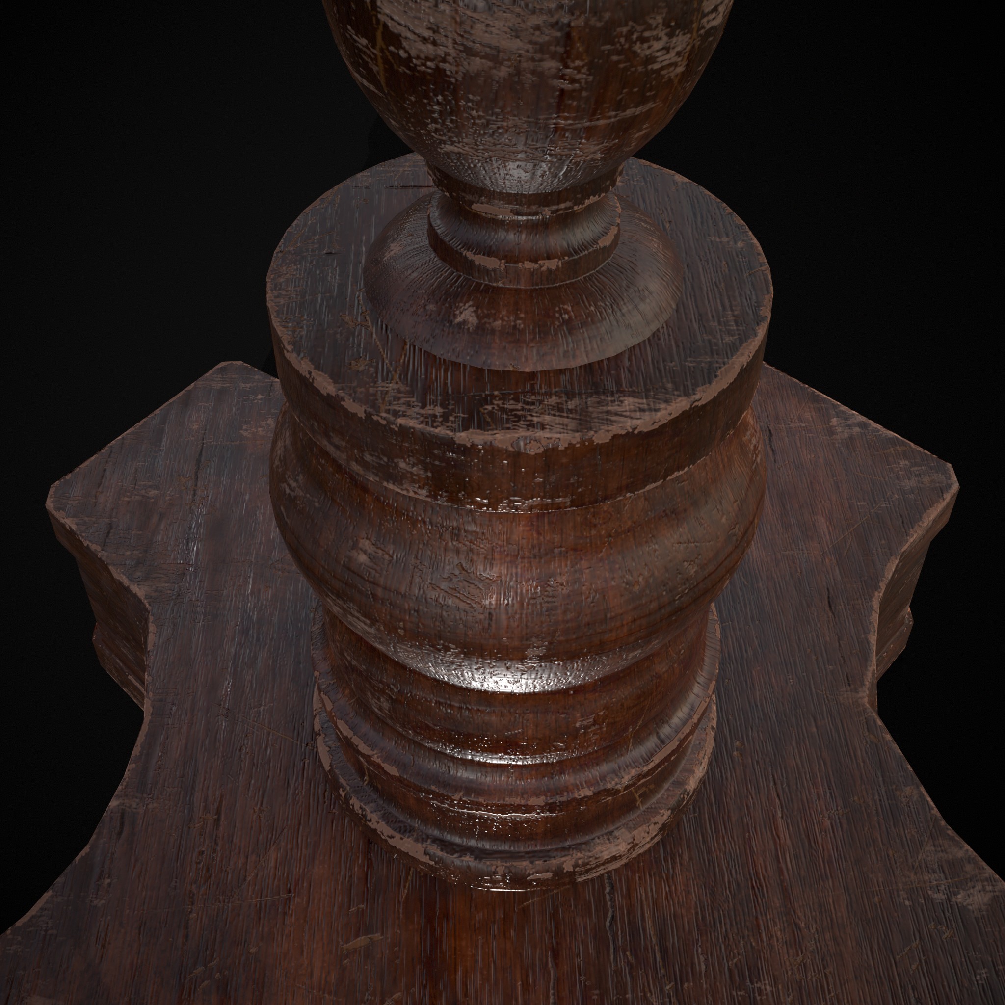 Mahogany Medieval Antique Pedestal Round Table - 3D Model by Get Dead ...