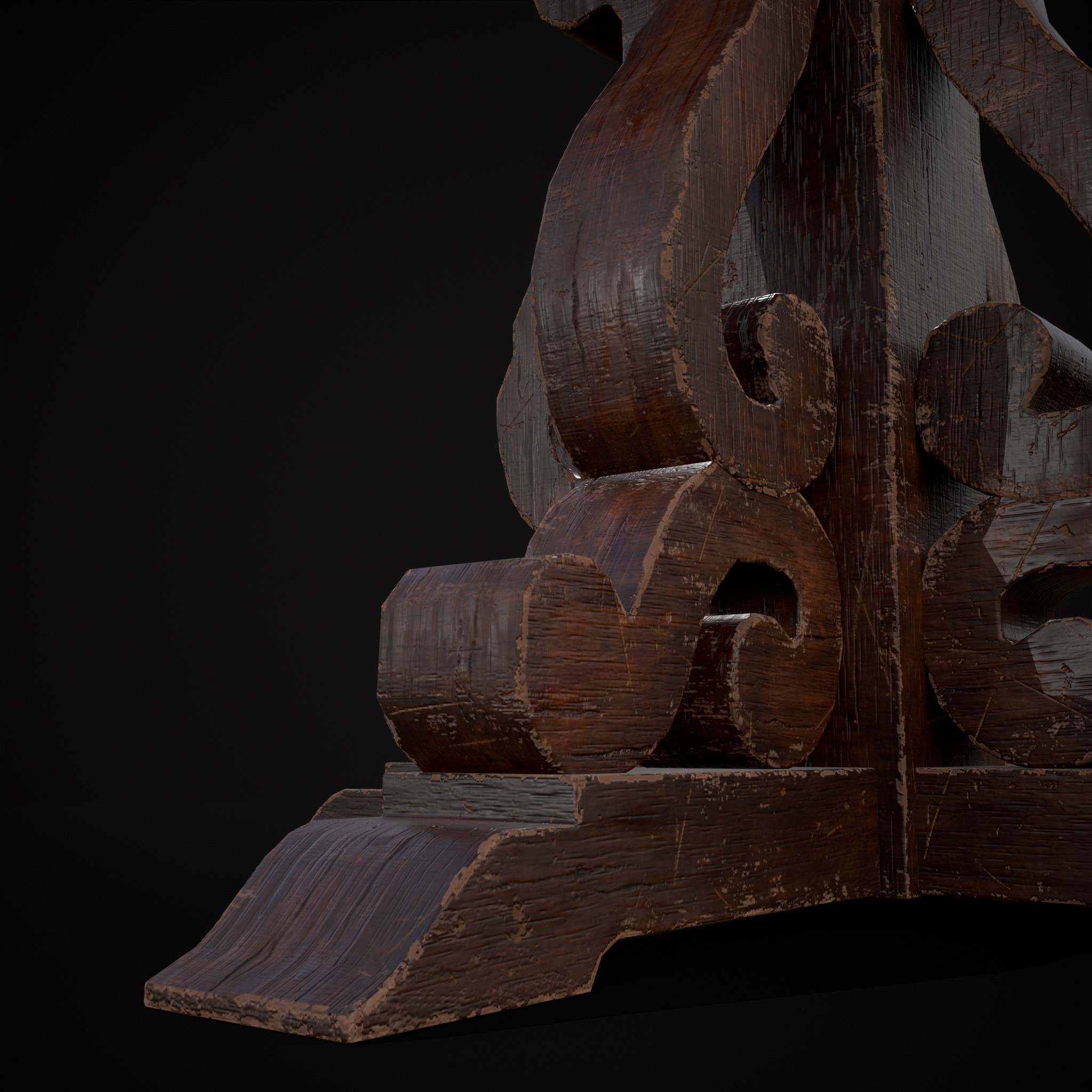 Mahogany Medieval Antique Round Table - 3D Model by Get Dead Entertainment