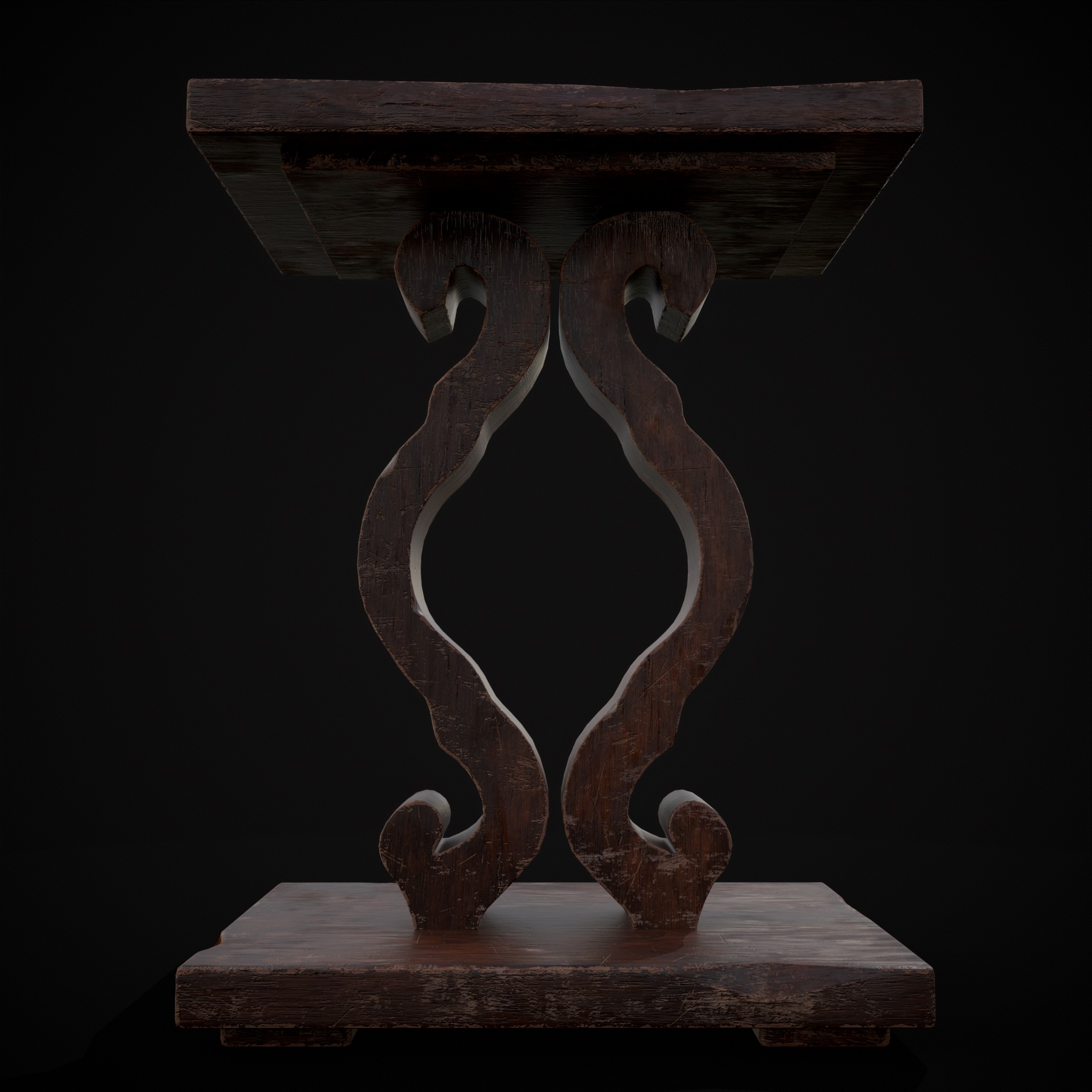 Mahogany Medieval Antique Table Stand - 3D Model by Get Dead Entertainment