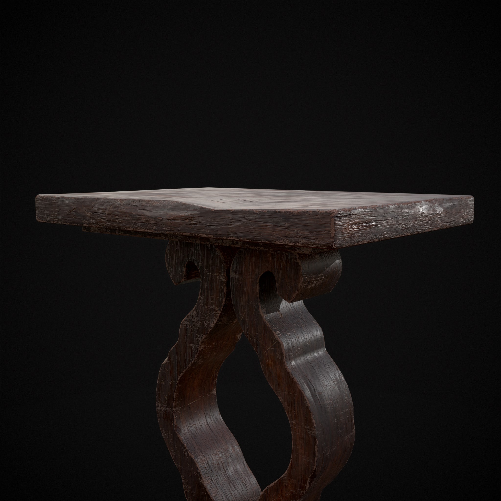 Mahogany Medieval Antique Table Stand - 3D Model by Get Dead Entertainment