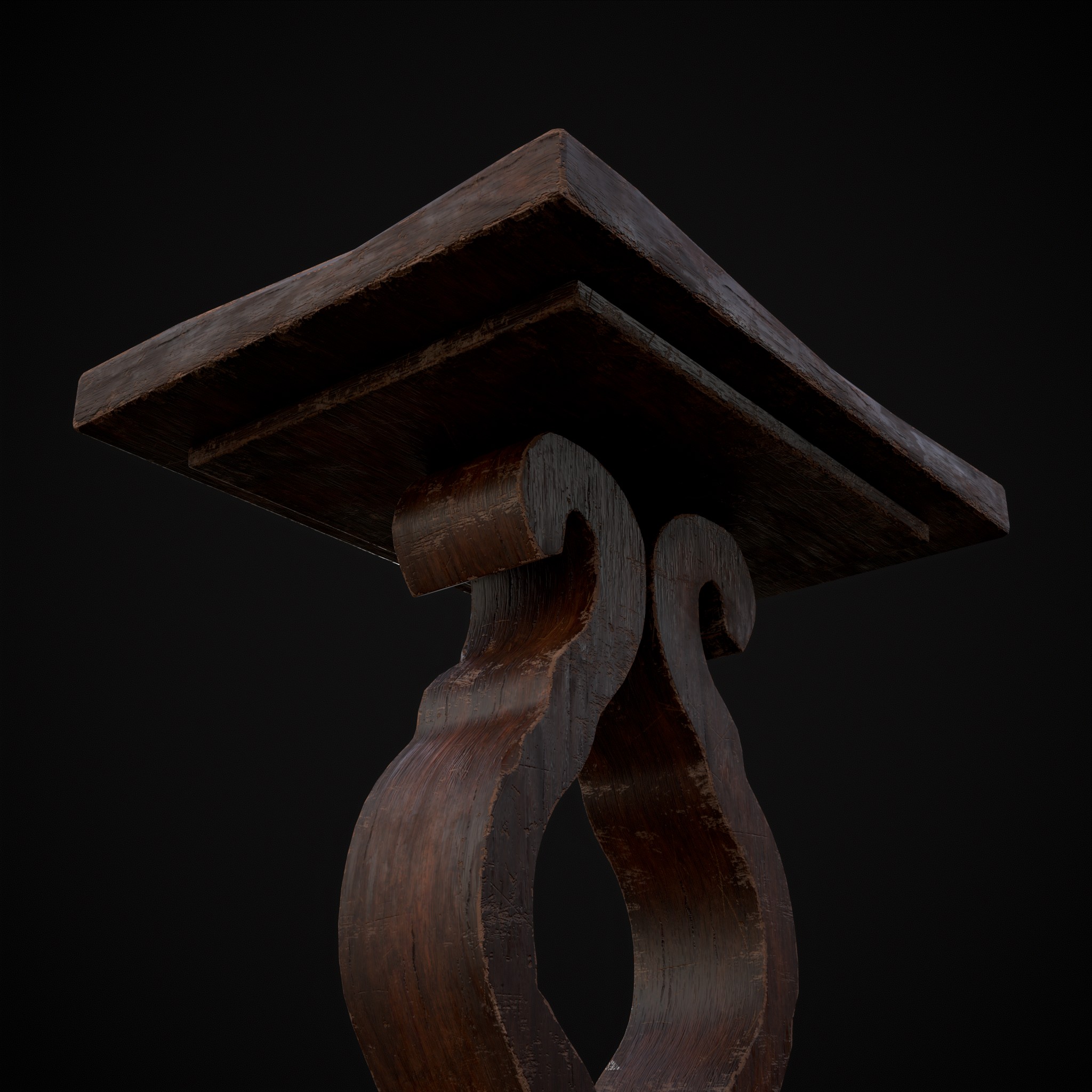 Mahogany Medieval Antique Table Stand - 3D Model by Get Dead Entertainment