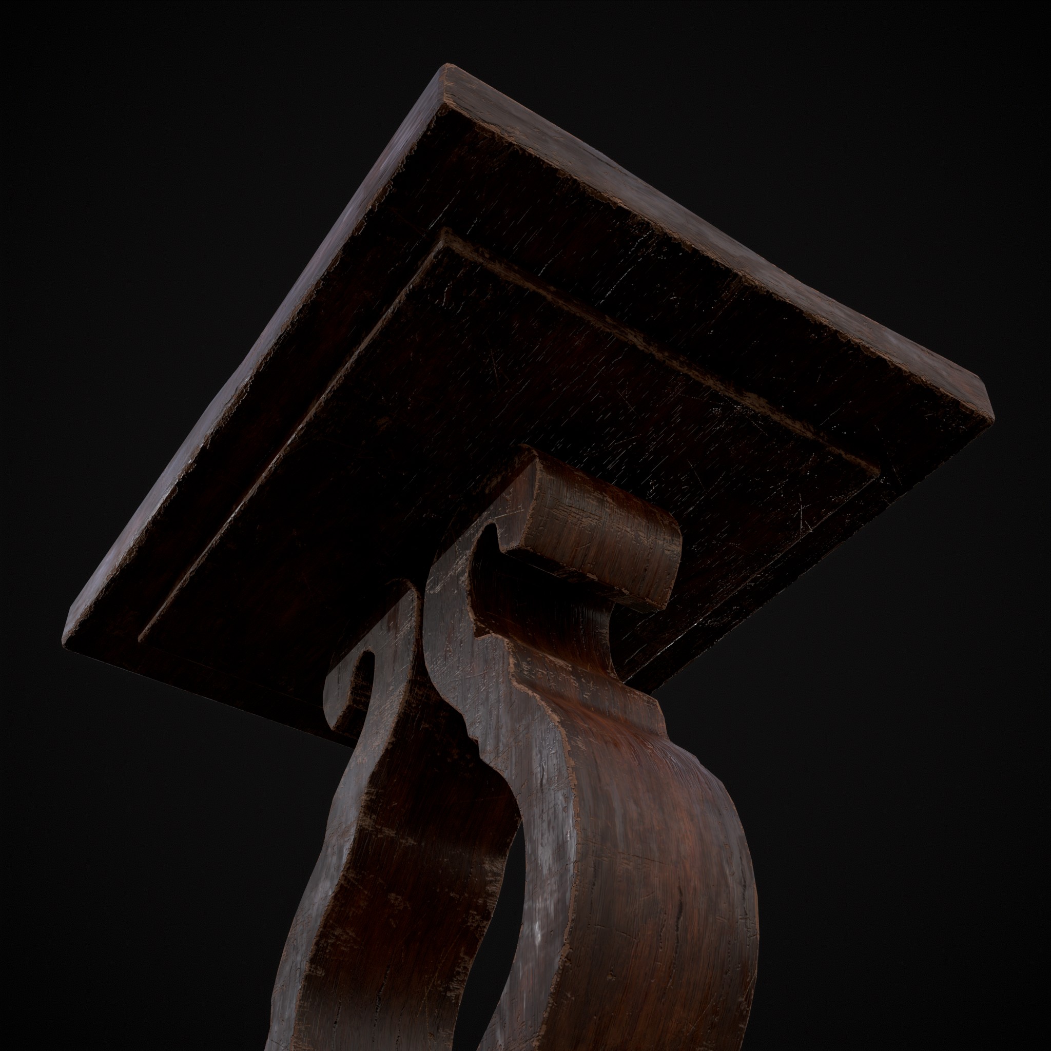 Mahogany Medieval Antique Table Stand - 3D Model by Get Dead Entertainment