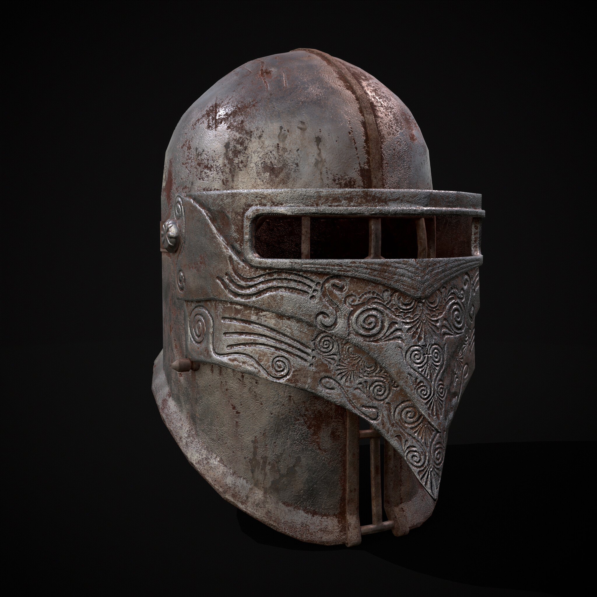 Marvelous Medieval Metal Helmet - 3D Model by Get Dead Entertainment