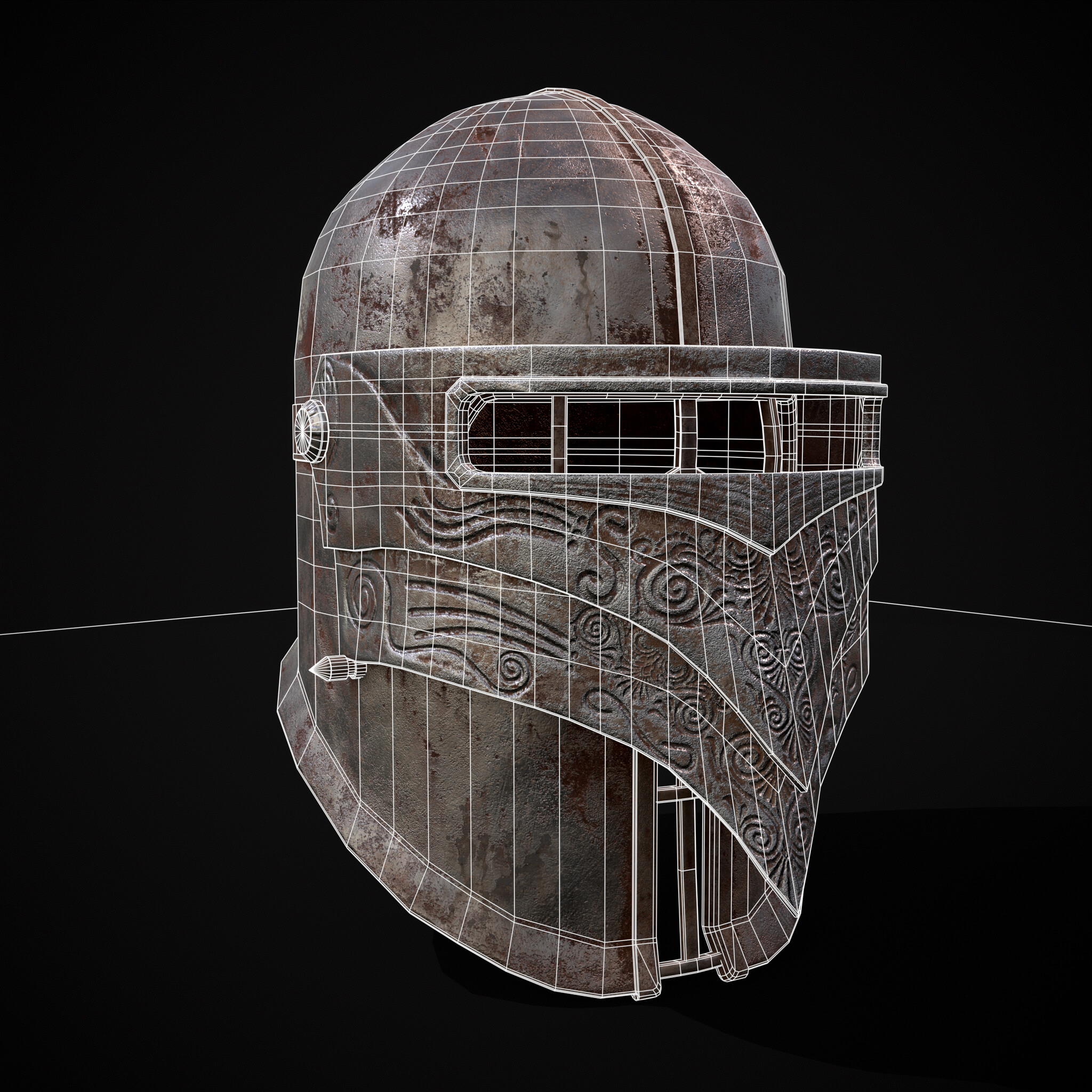 Marvelous Medieval Metal Helmet - 3D Model by Get Dead Entertainment