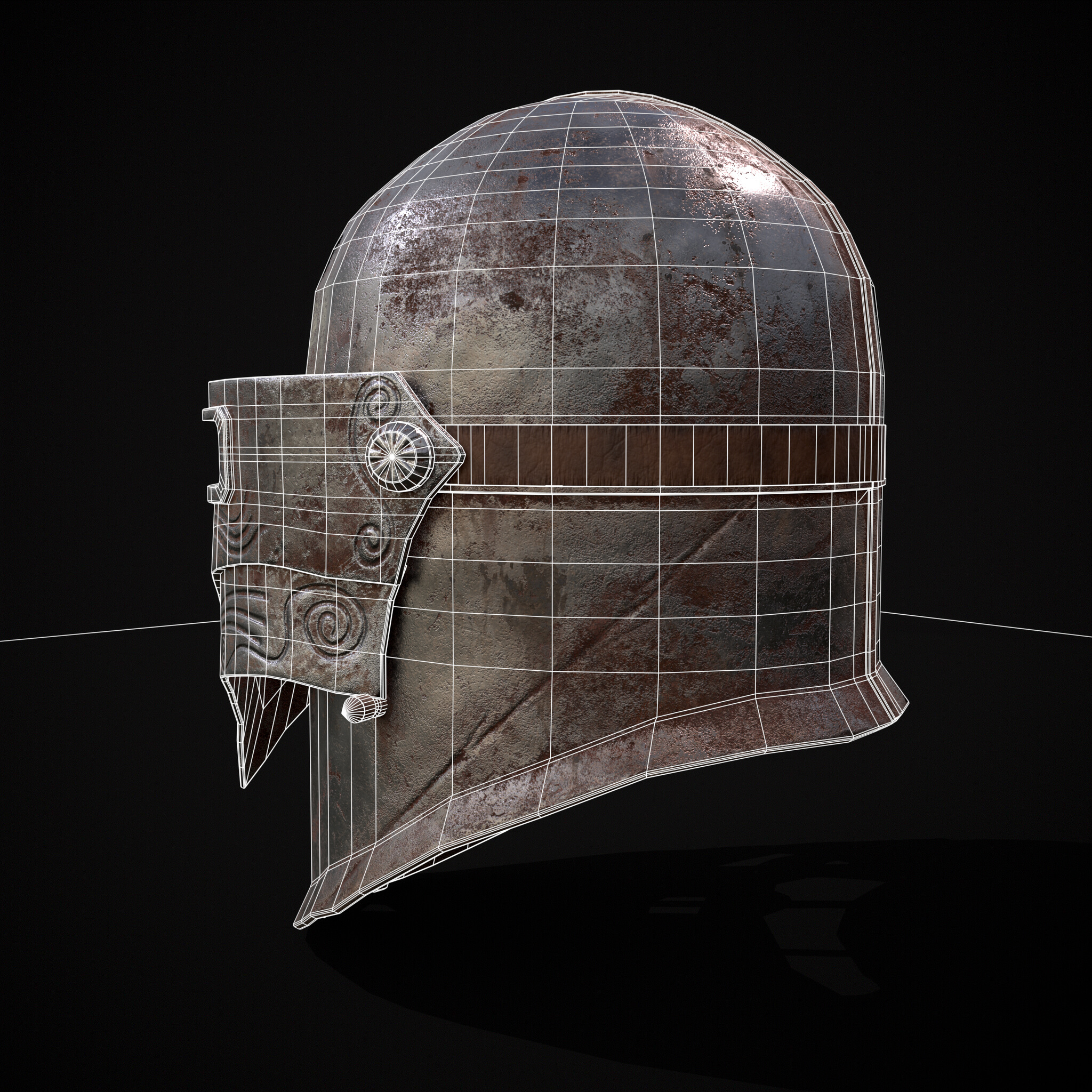 Marvelous Medieval Metal Helmet - 3D Model by Get Dead Entertainment