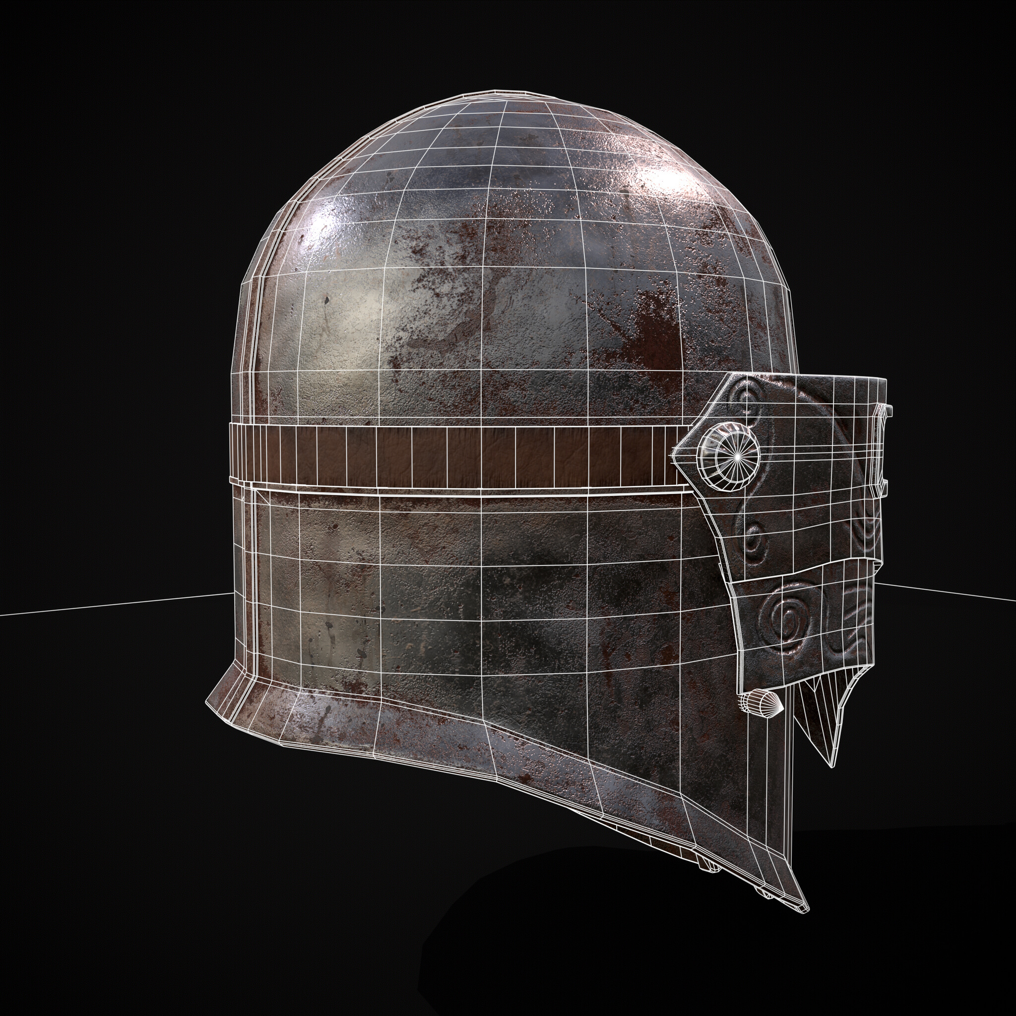 Marvelous Medieval Metal Helmet - 3D Model by Get Dead Entertainment