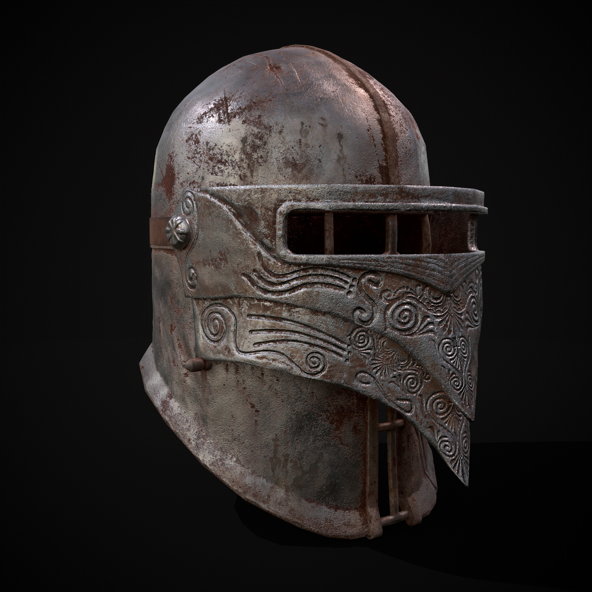 Marvelous Medieval Metal Helmet - 3D Model by Get Dead Entertainment