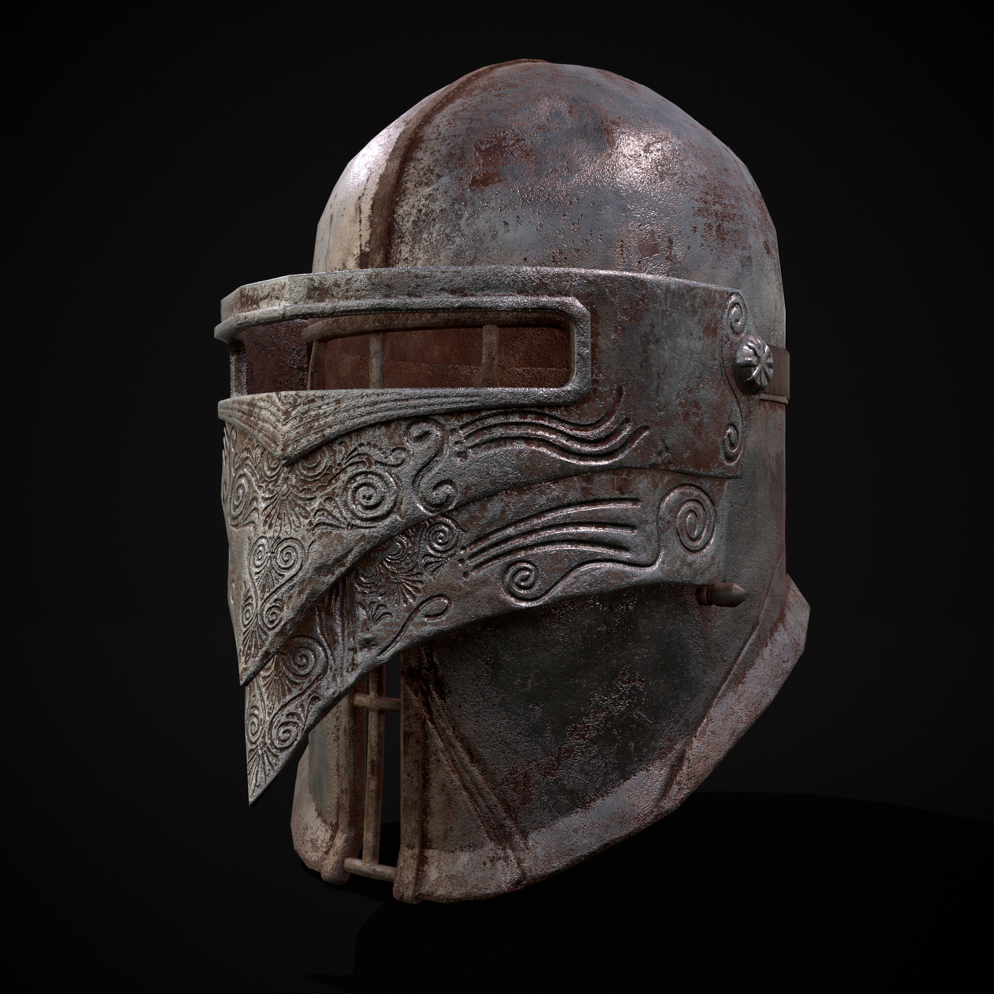 Marvelous Medieval Metal Helmet - 3D Model by Get Dead Entertainment