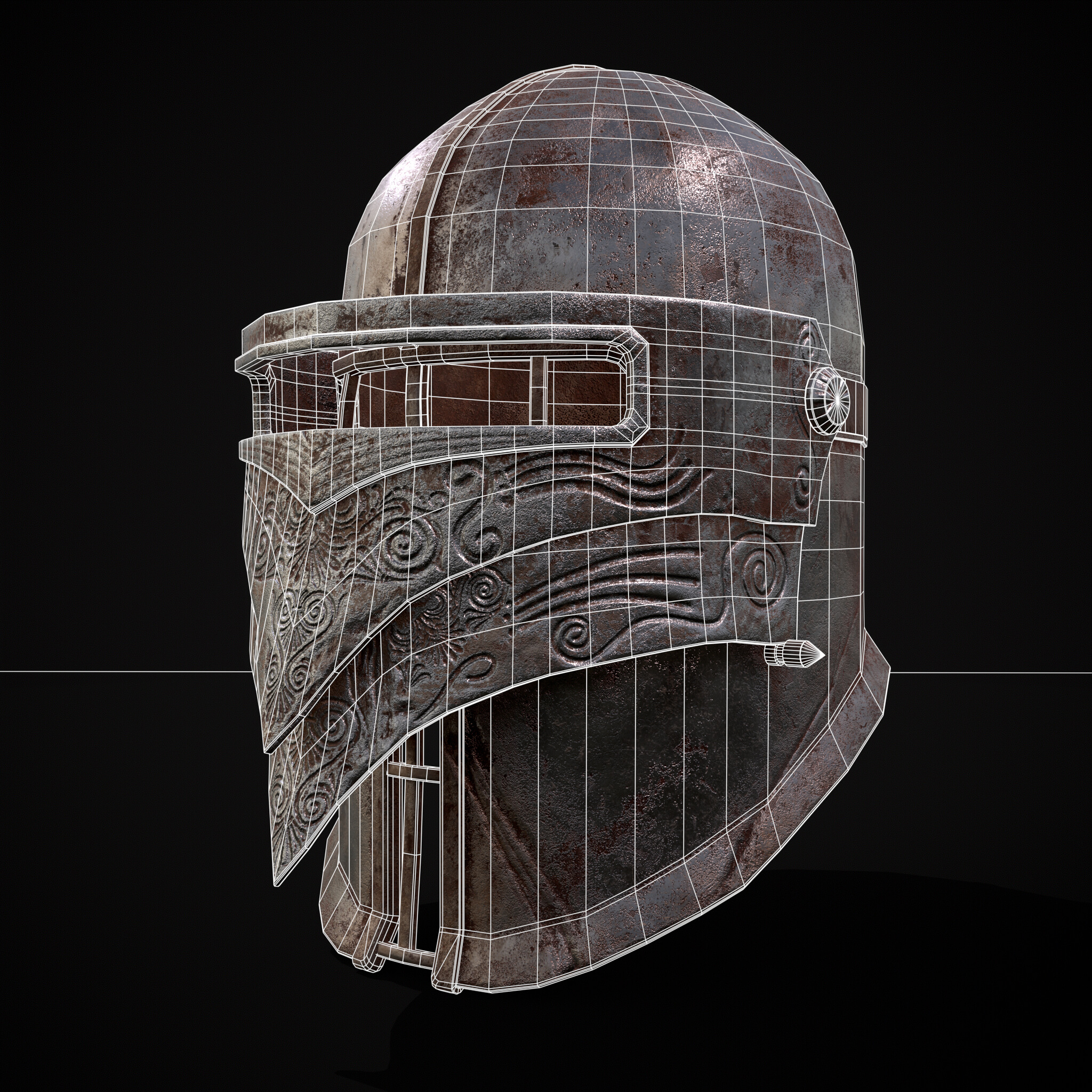 Marvelous Medieval Metal Helmet - 3D Model by Get Dead Entertainment