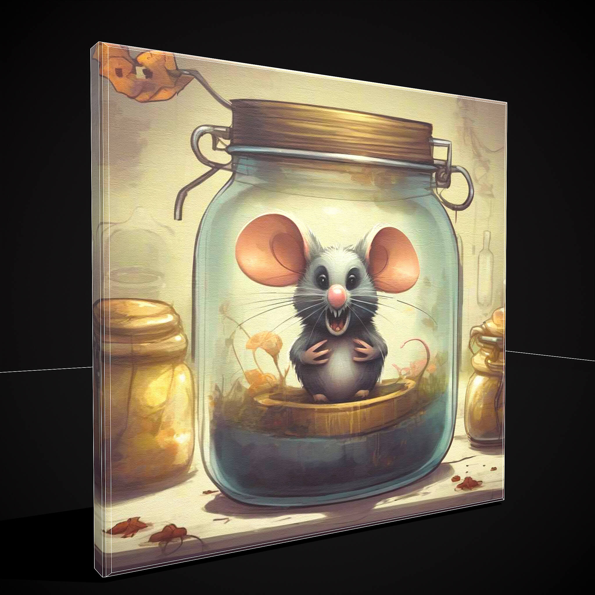 Mean Mouse in a Jar Painting - 3D Model by Get Dead Entertainment