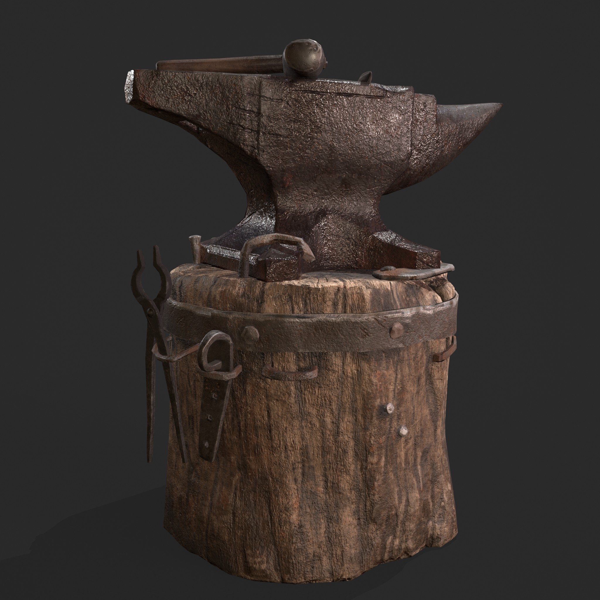 Medieval Anvil Set - 3D Model by Get Dead Entertainment