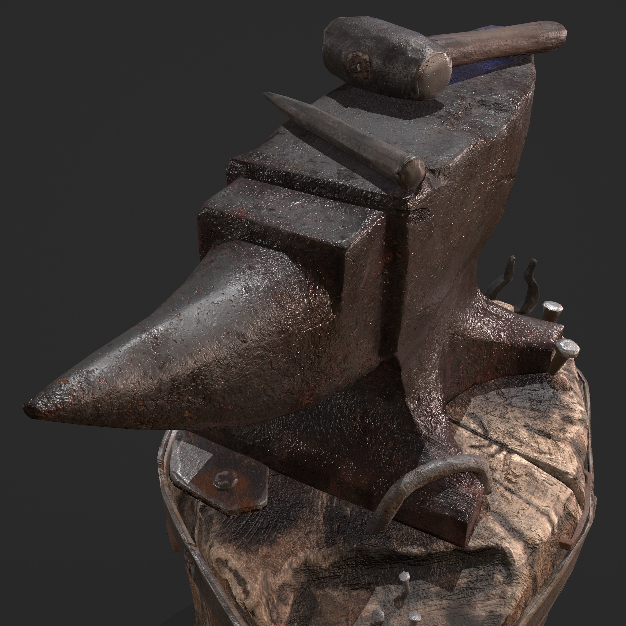 Medieval Anvil Set - 3D Model by Get Dead Entertainment