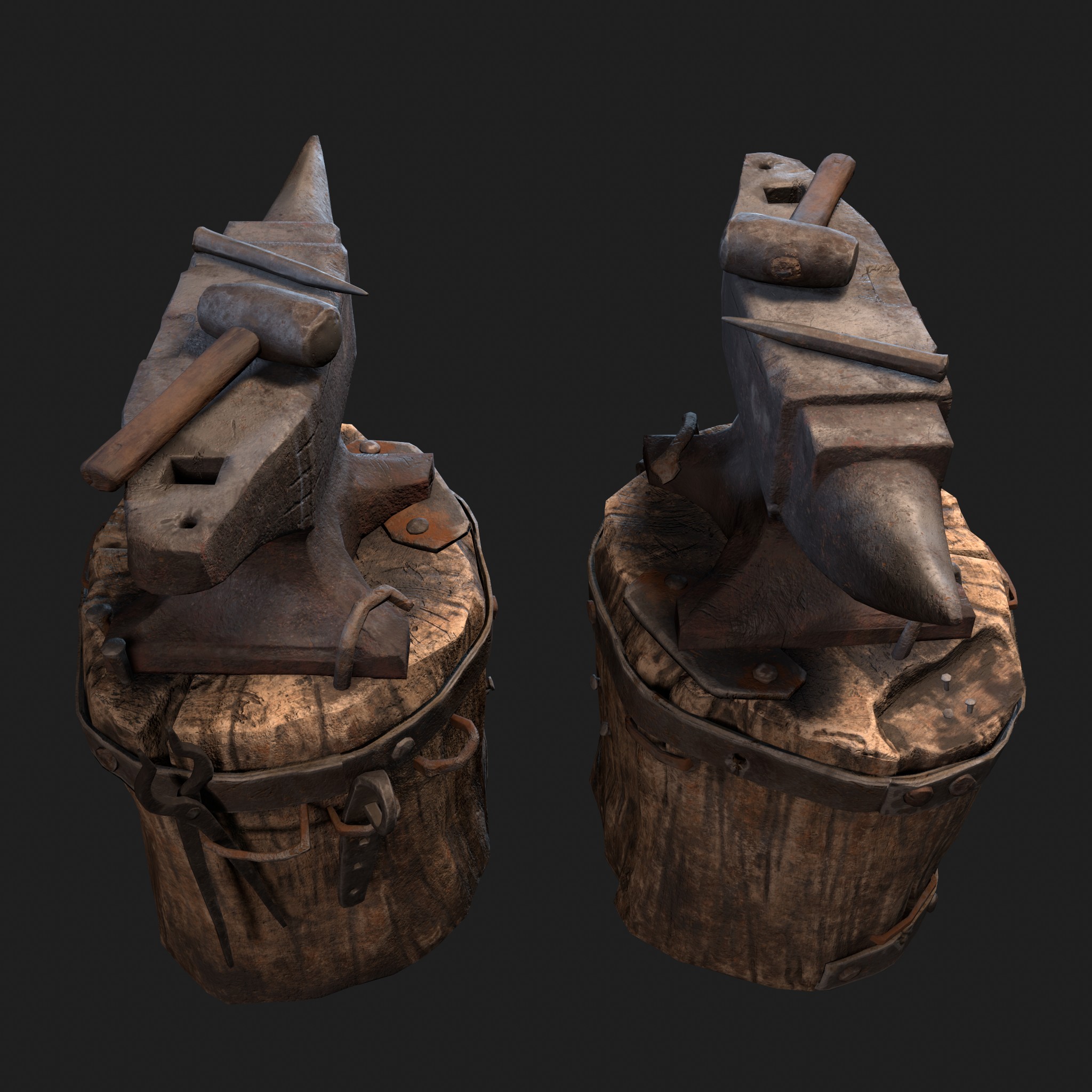 Medieval Anvil Set - 3D Model by Get Dead Entertainment