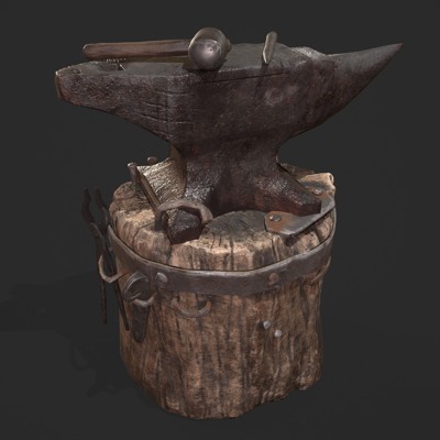 Medieval Anvil Set - 3D Model by Get Dead Entertainment