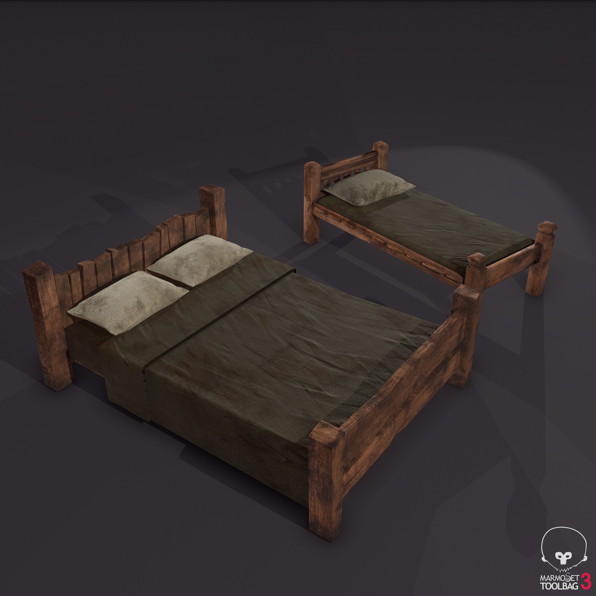 Medieval Bed Set - 3D Model by Get Dead Entertainment