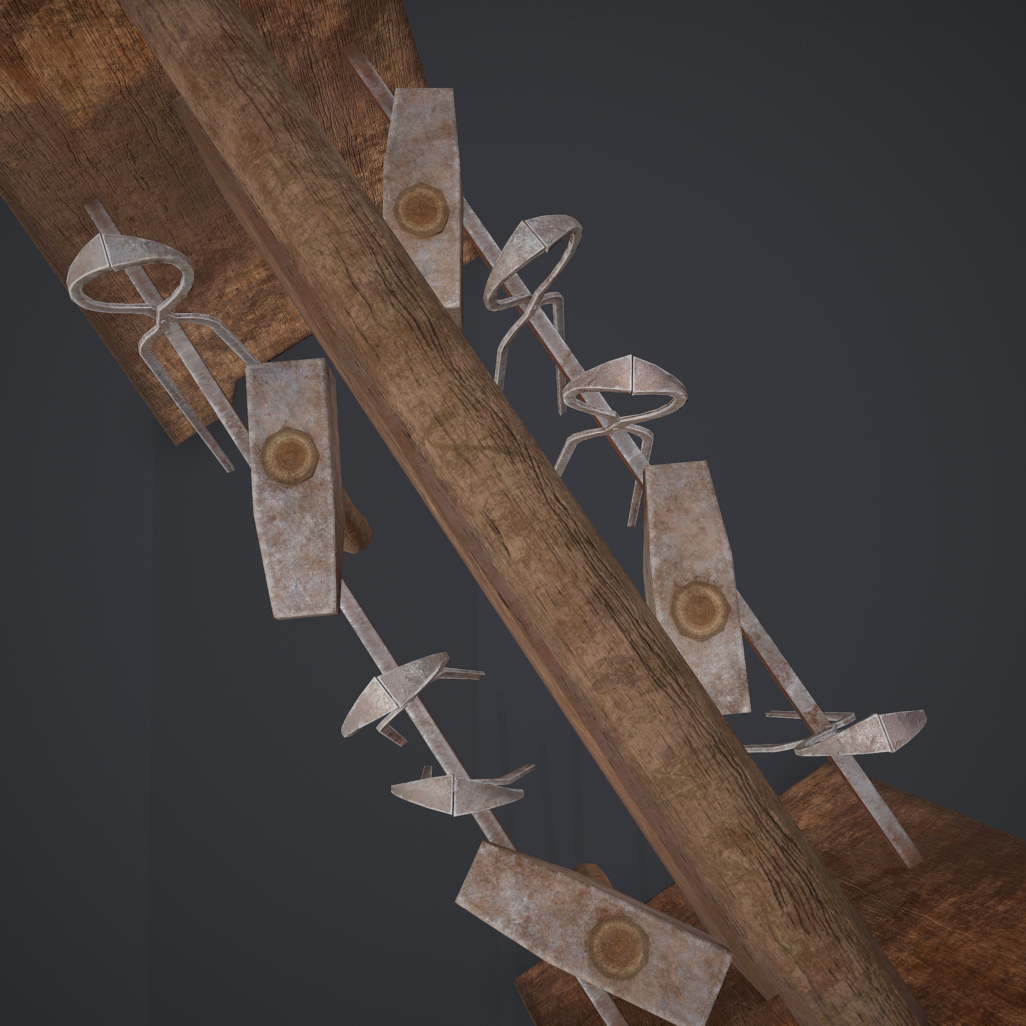 Medieval Blacksmith Tools Rack - 3D Model by Get Dead Entertainment