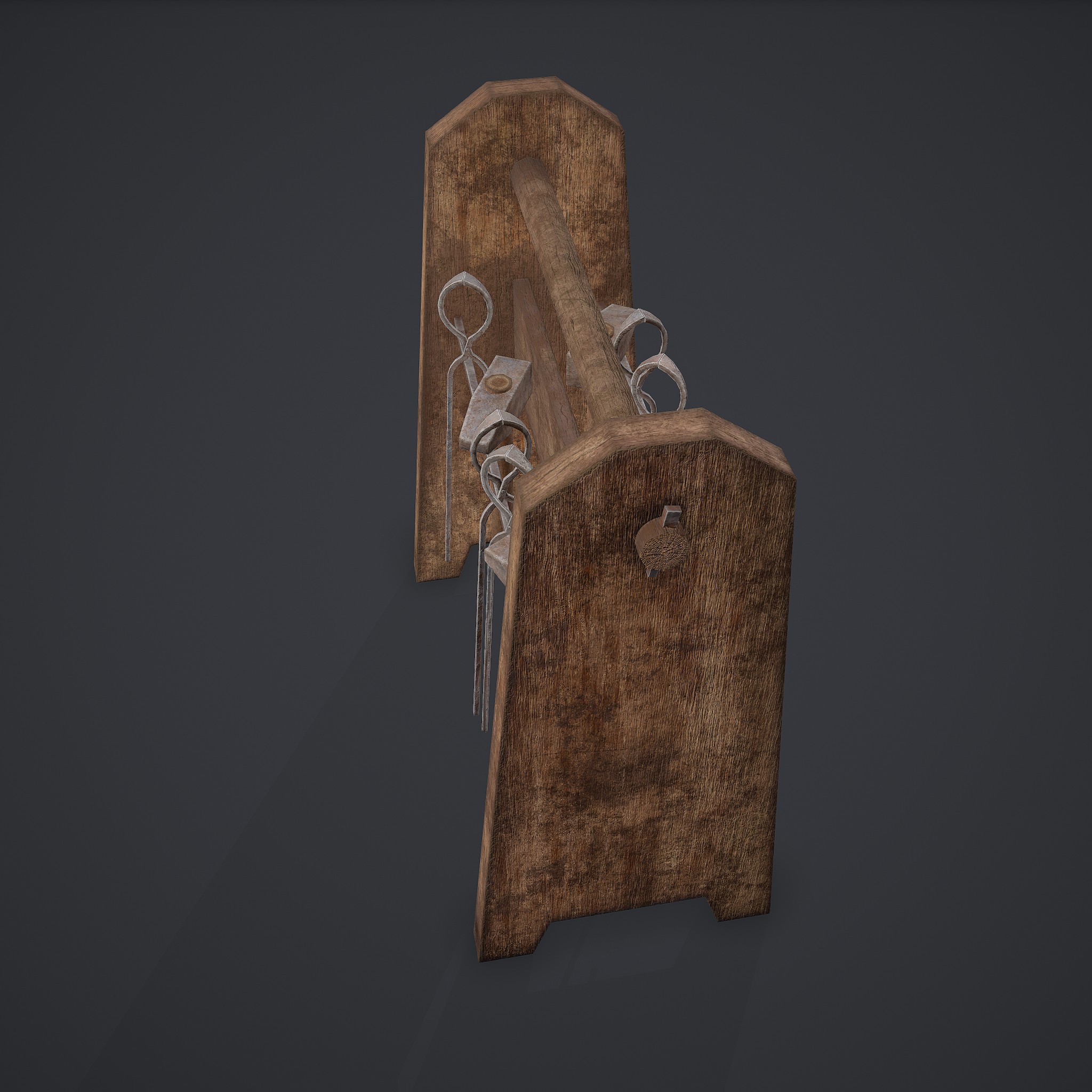 Medieval Blacksmith Tools Rack - 3D Model by Get Dead Entertainment