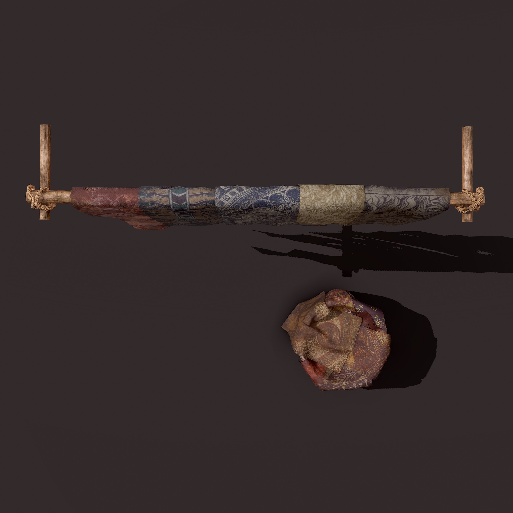Medieval Blanket Hanger and Bucket - 3D Model by Get Dead Entertainment