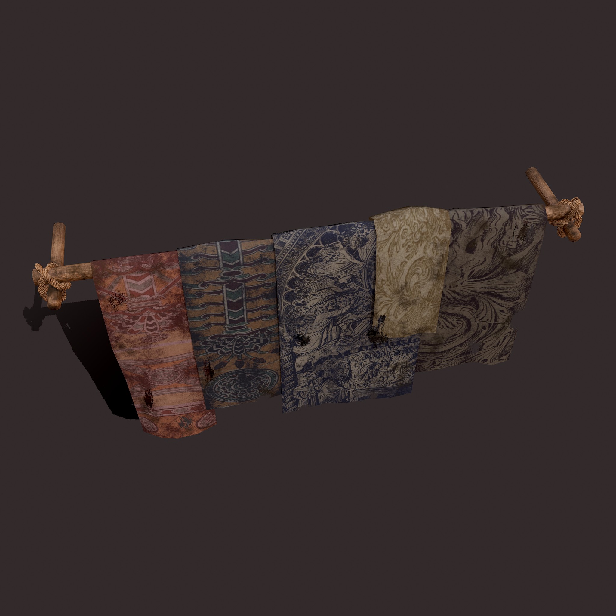 Medieval Blanket Hanger and Bucket - 3D Model by Get Dead Entertainment